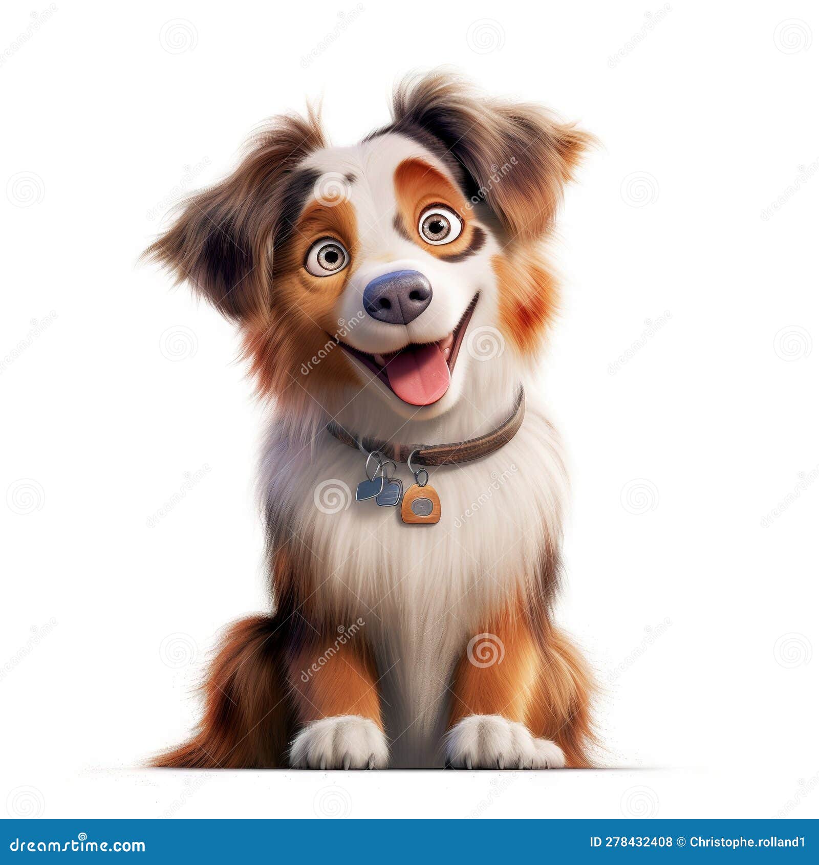 Cute Australian Shepherd - Generative AI, AI Generated Stock Photo ... Cute Australian Shepherd - Generative AI, AI Generated Stock Photo ...