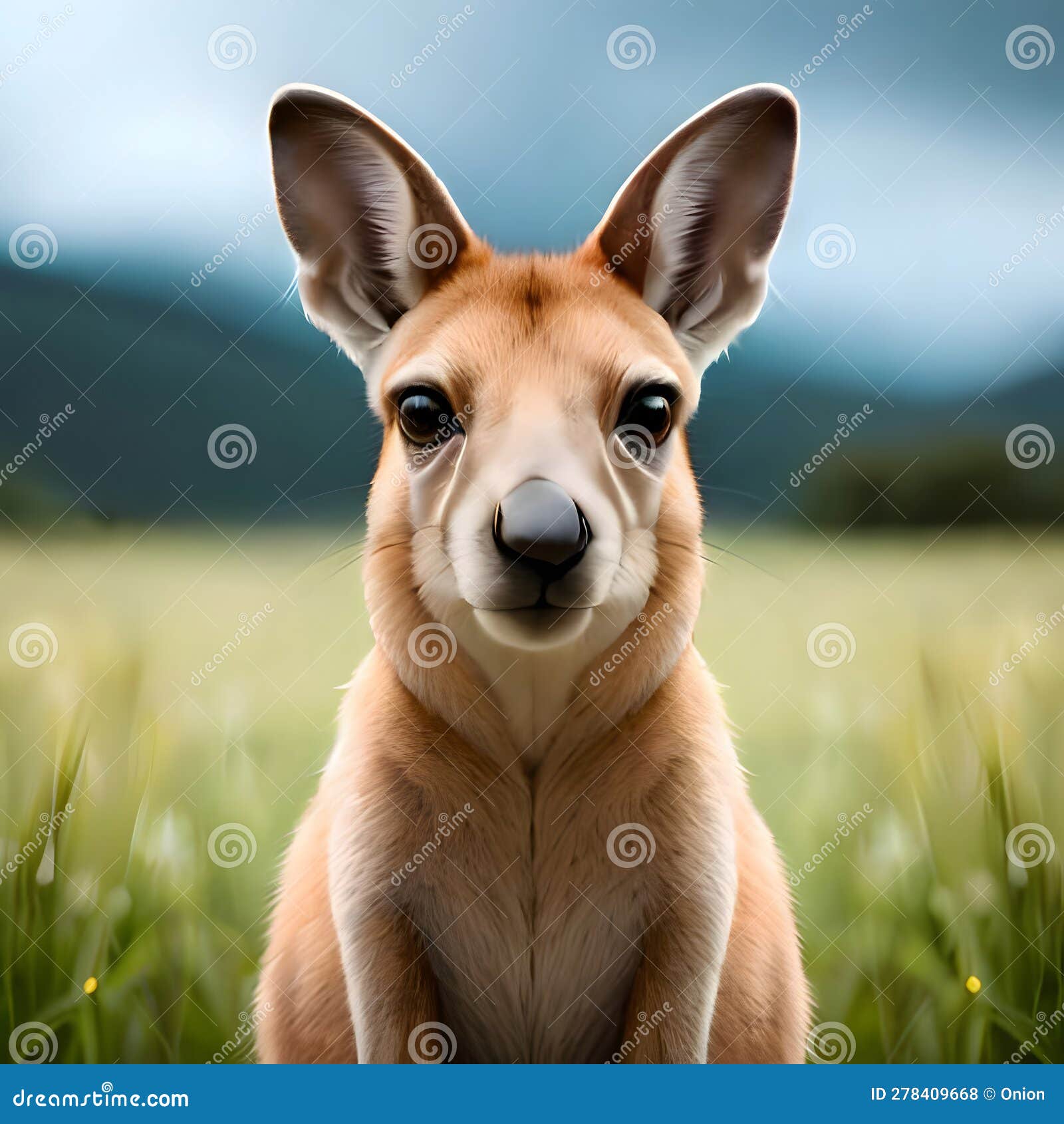 Cute Australian Wallaby - Ai Generated Image Stock Illustration ...