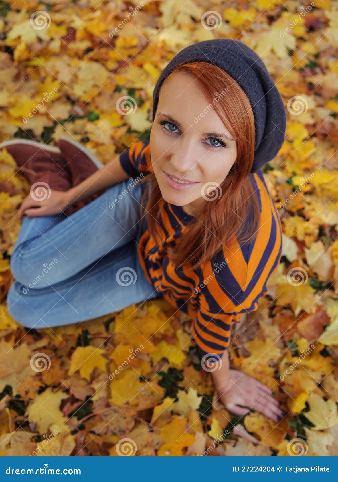 Cute autumn stock photo. Image of hair, beauty, plant - 27224204