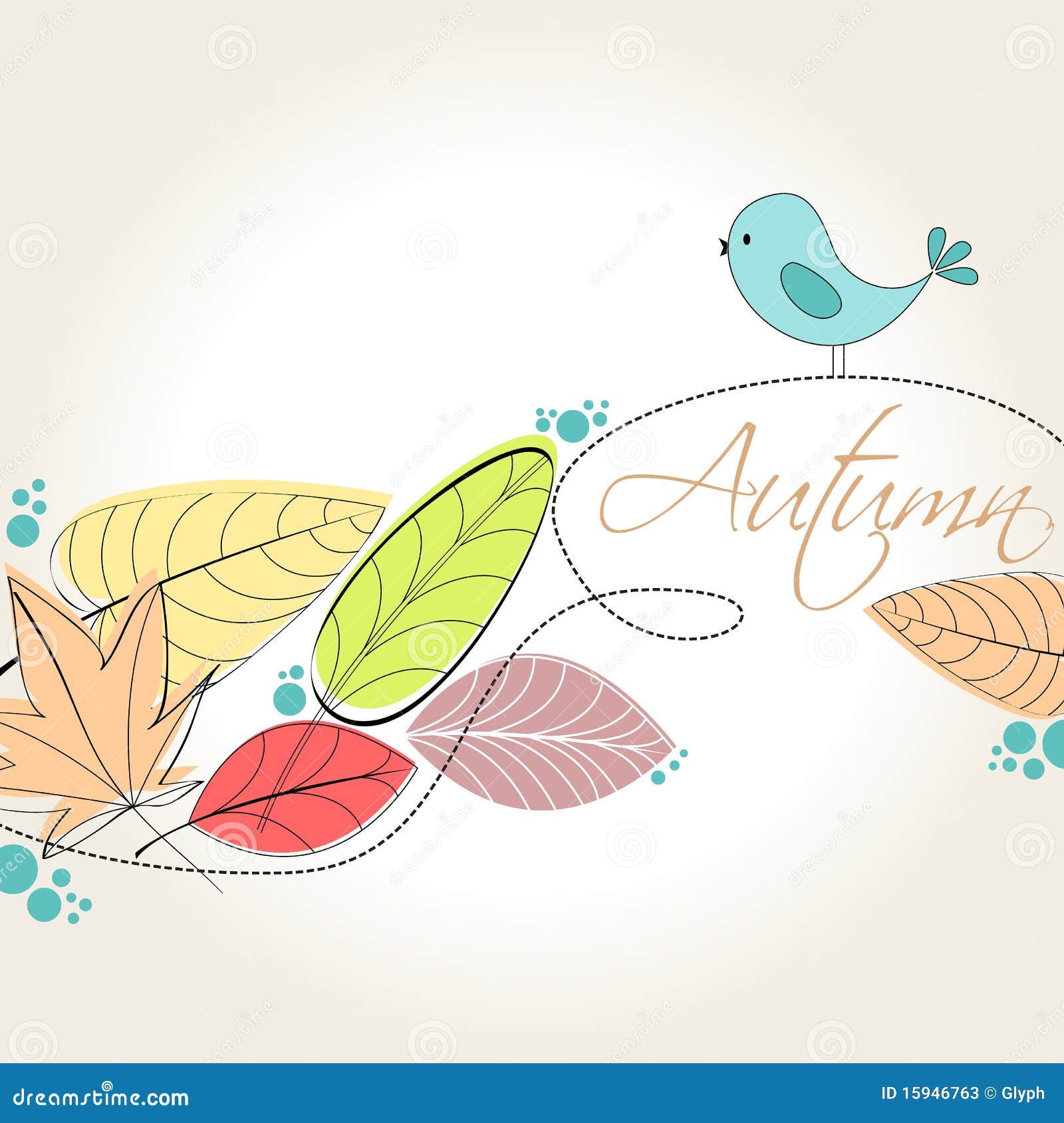 Cute autumn illustration stock vector. Illustration of decorative ...