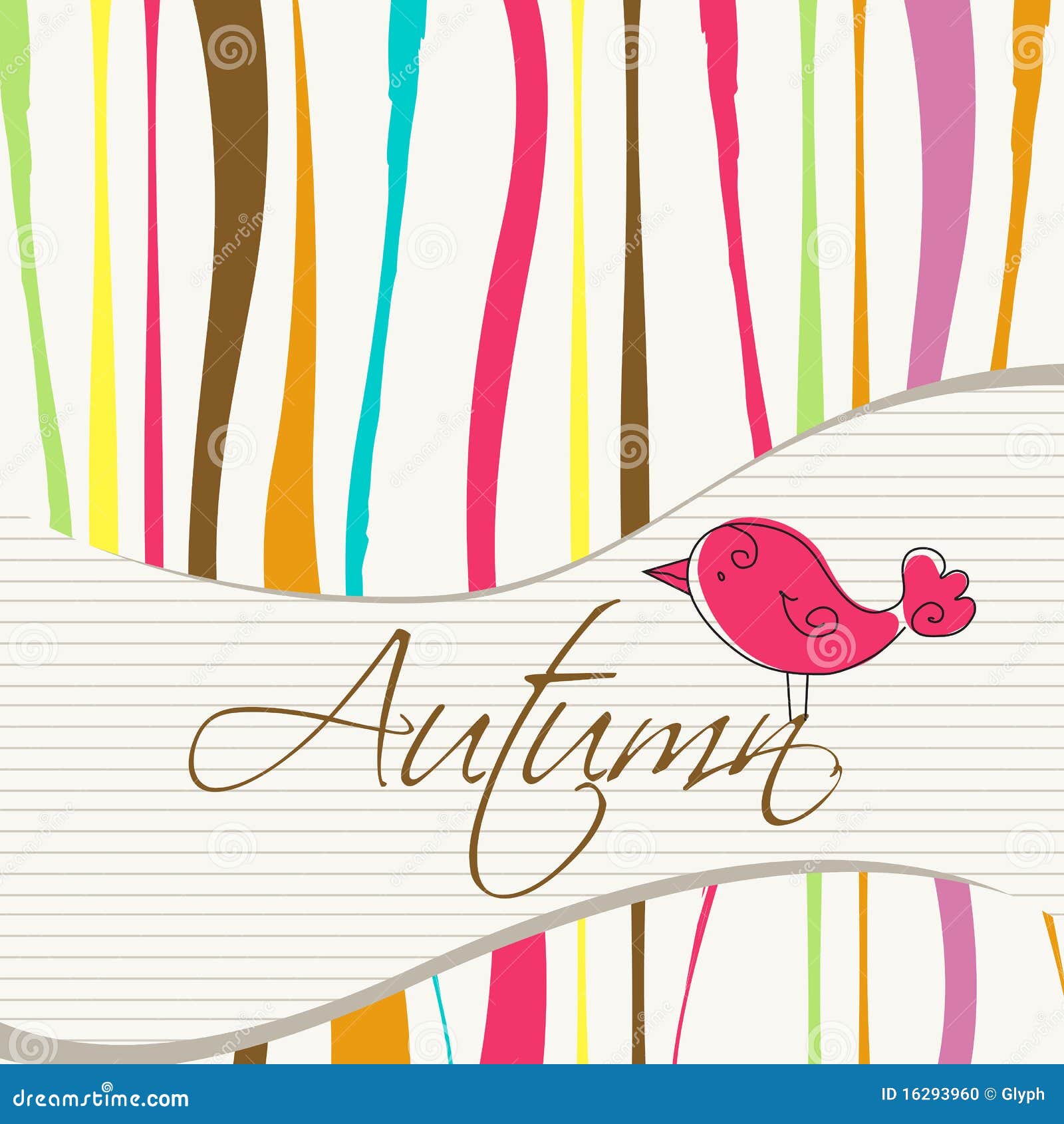 Set Of Cute Autumn Cartoon Cute Things, Plants And Food. Fall Season ...