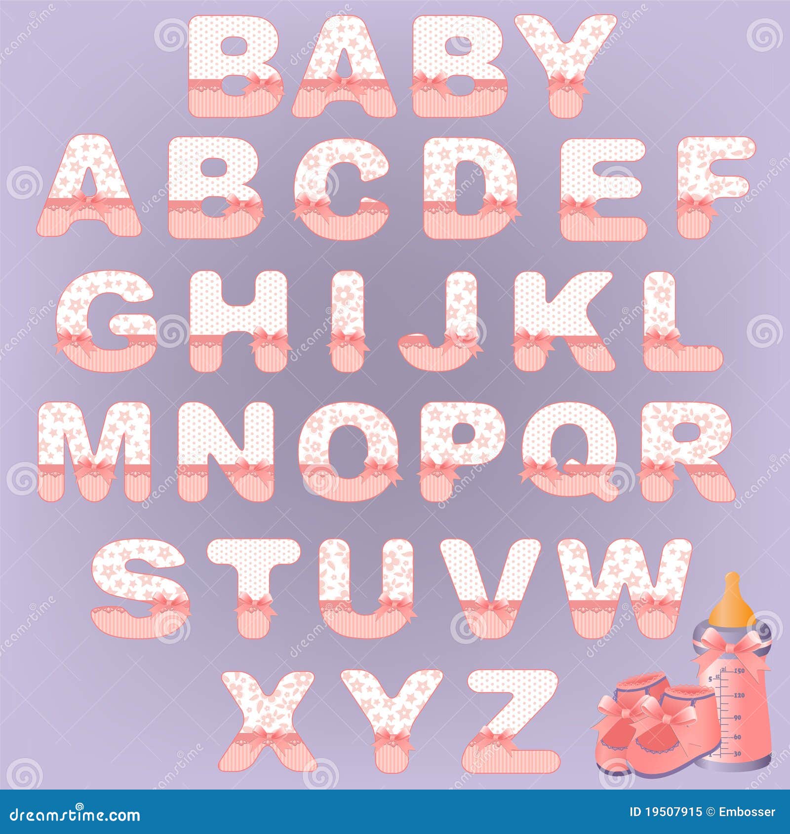 Cute baby alphabet stock vector. Illustration of template - 19507915