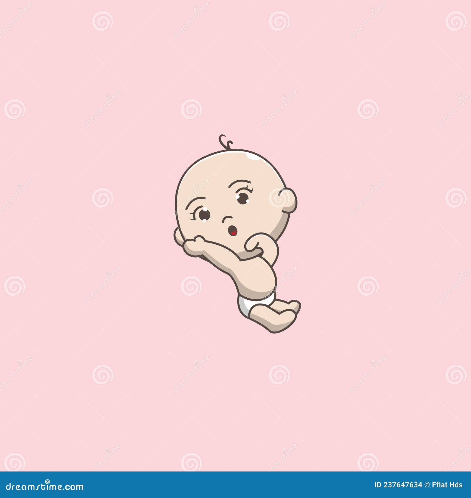 Cute Baby Asking for Something Stock Vector - Illustration of little ...