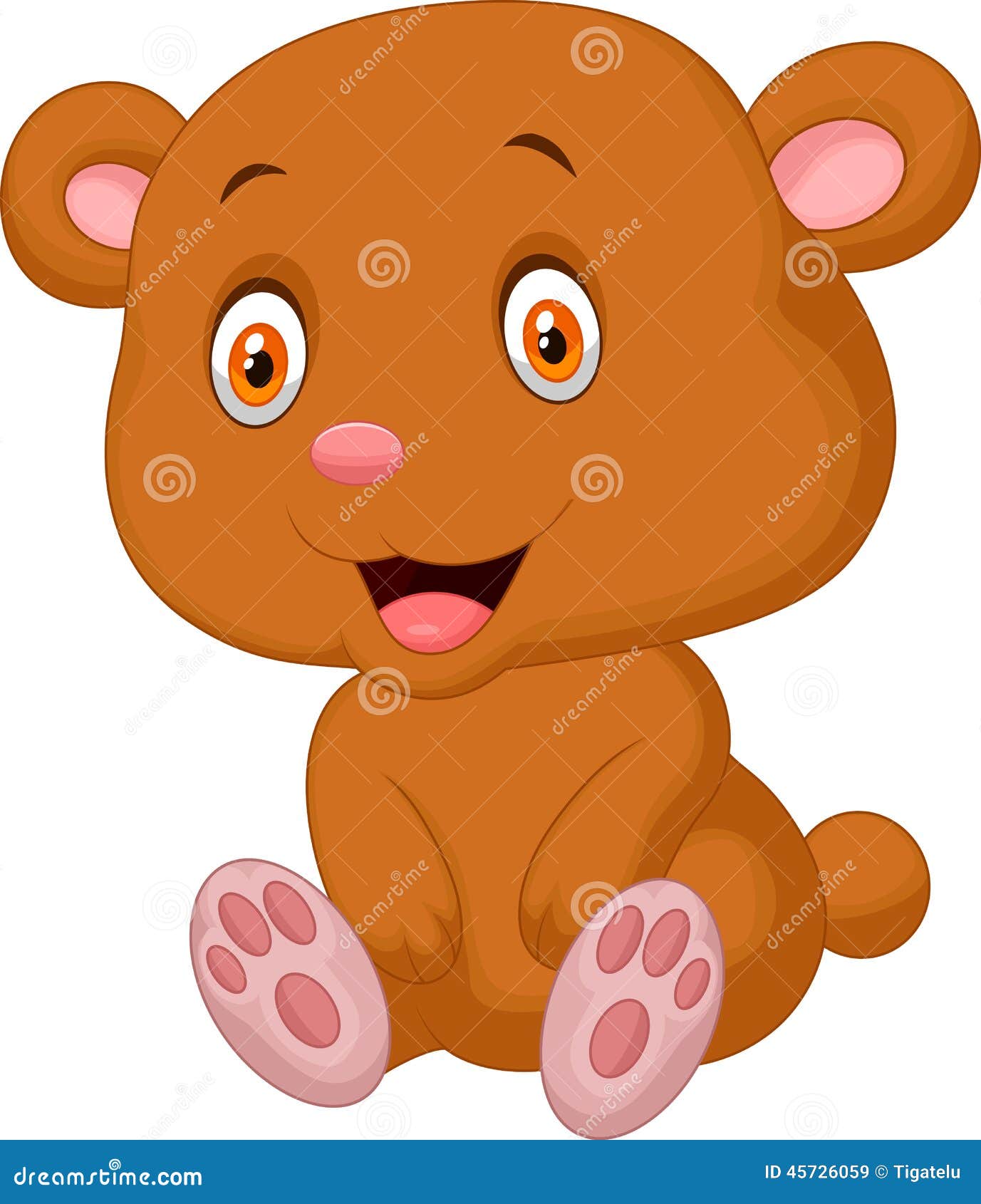 Cute baby bear cartoon stock vector. Illustration of bear - 45726059