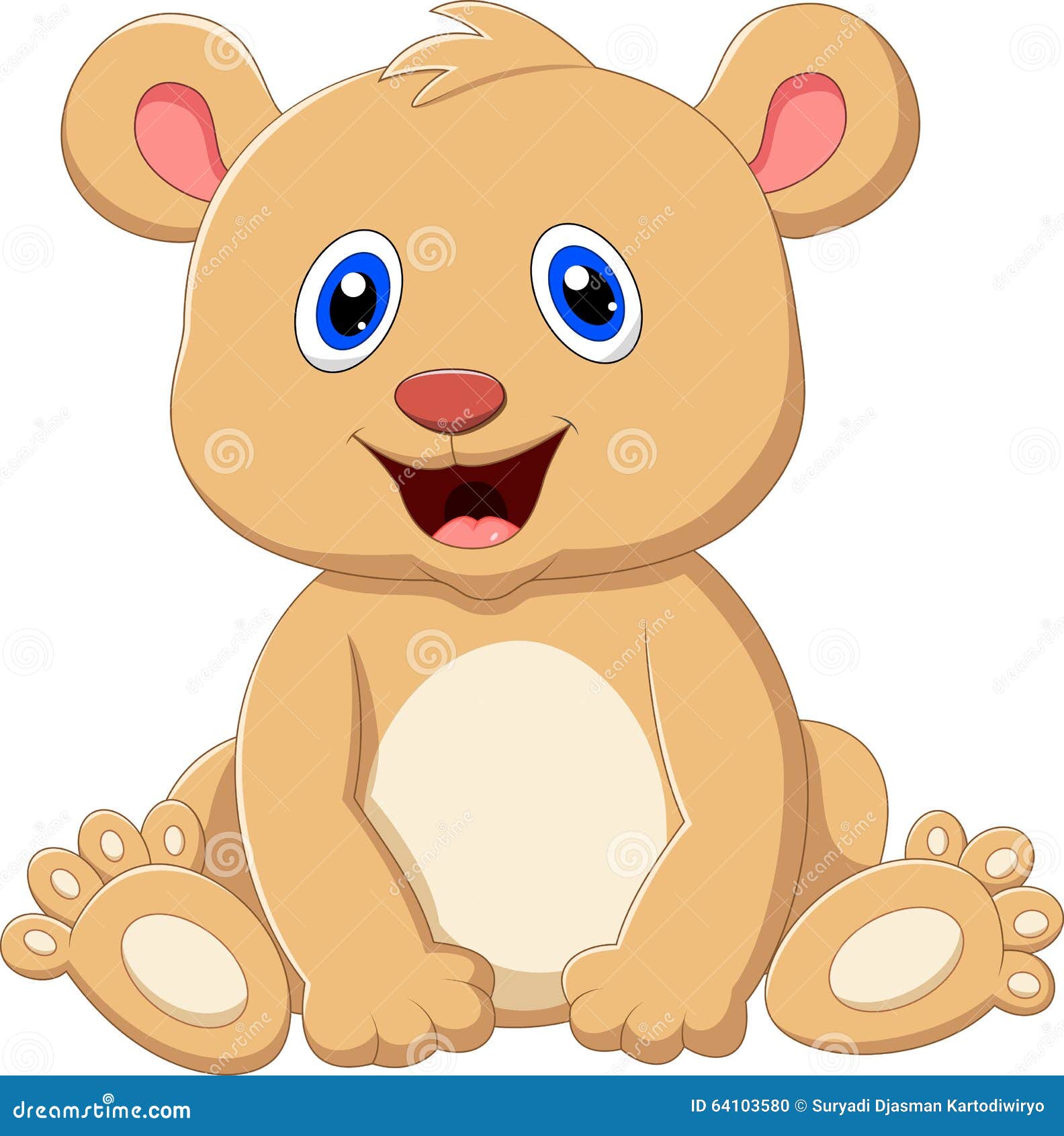 Cute baby bear cartoon stock vector. Illustration of cartoon - 64103580