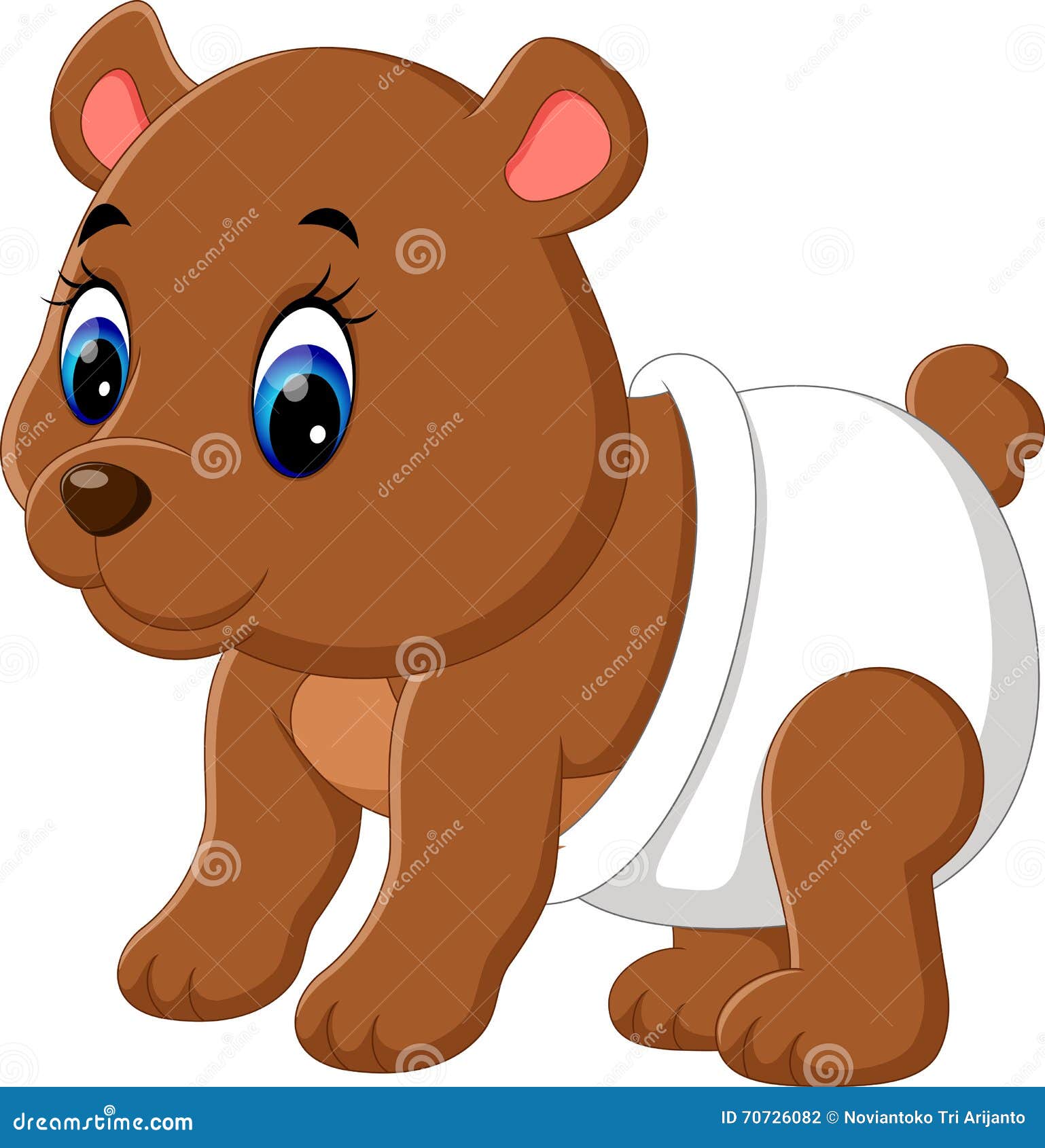 Cute baby bear cartoon stock vector. Illustration of wild - 70726082