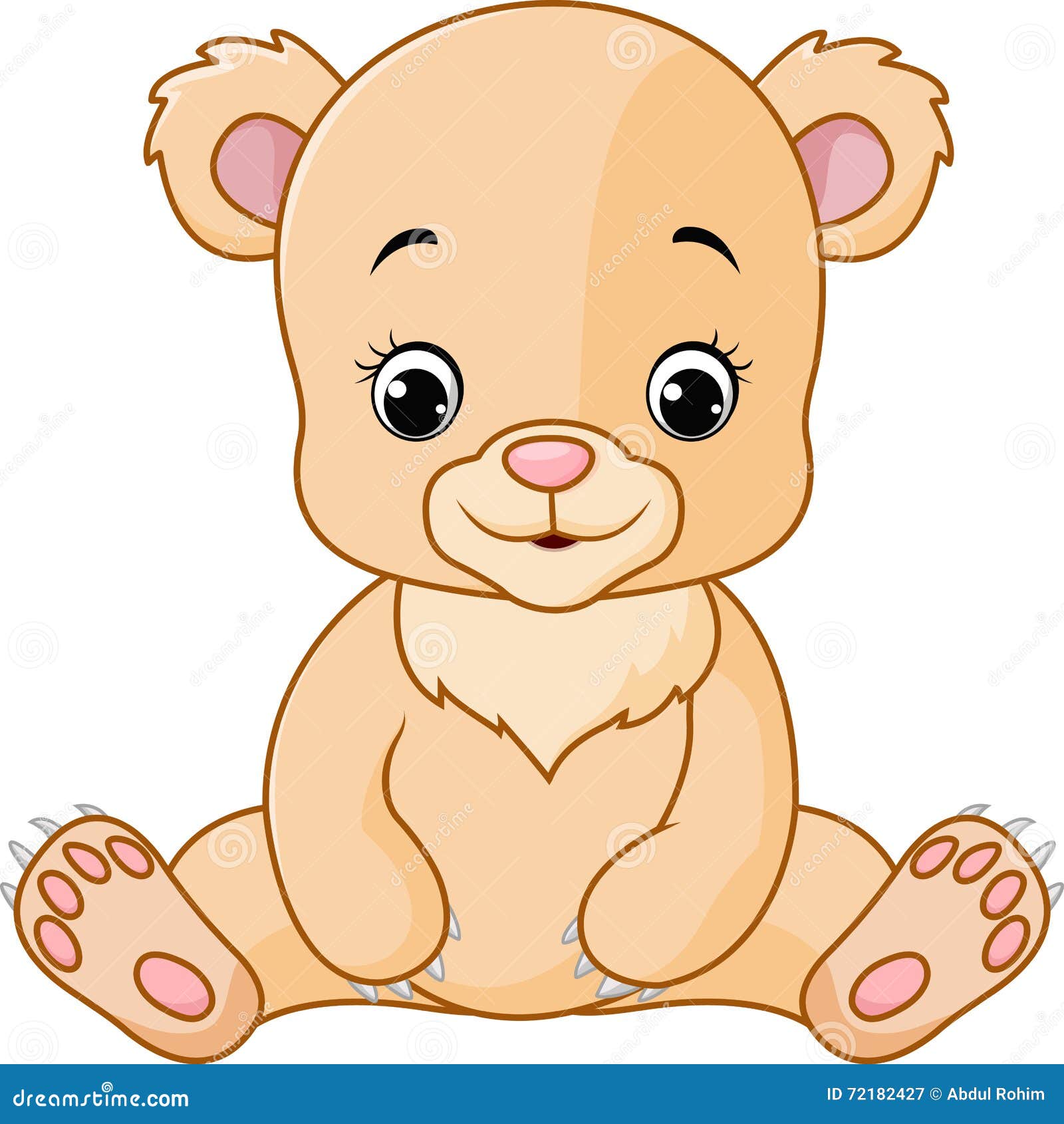 Cute baby bear cartoon stock vector. Illustration of painting - 72182427