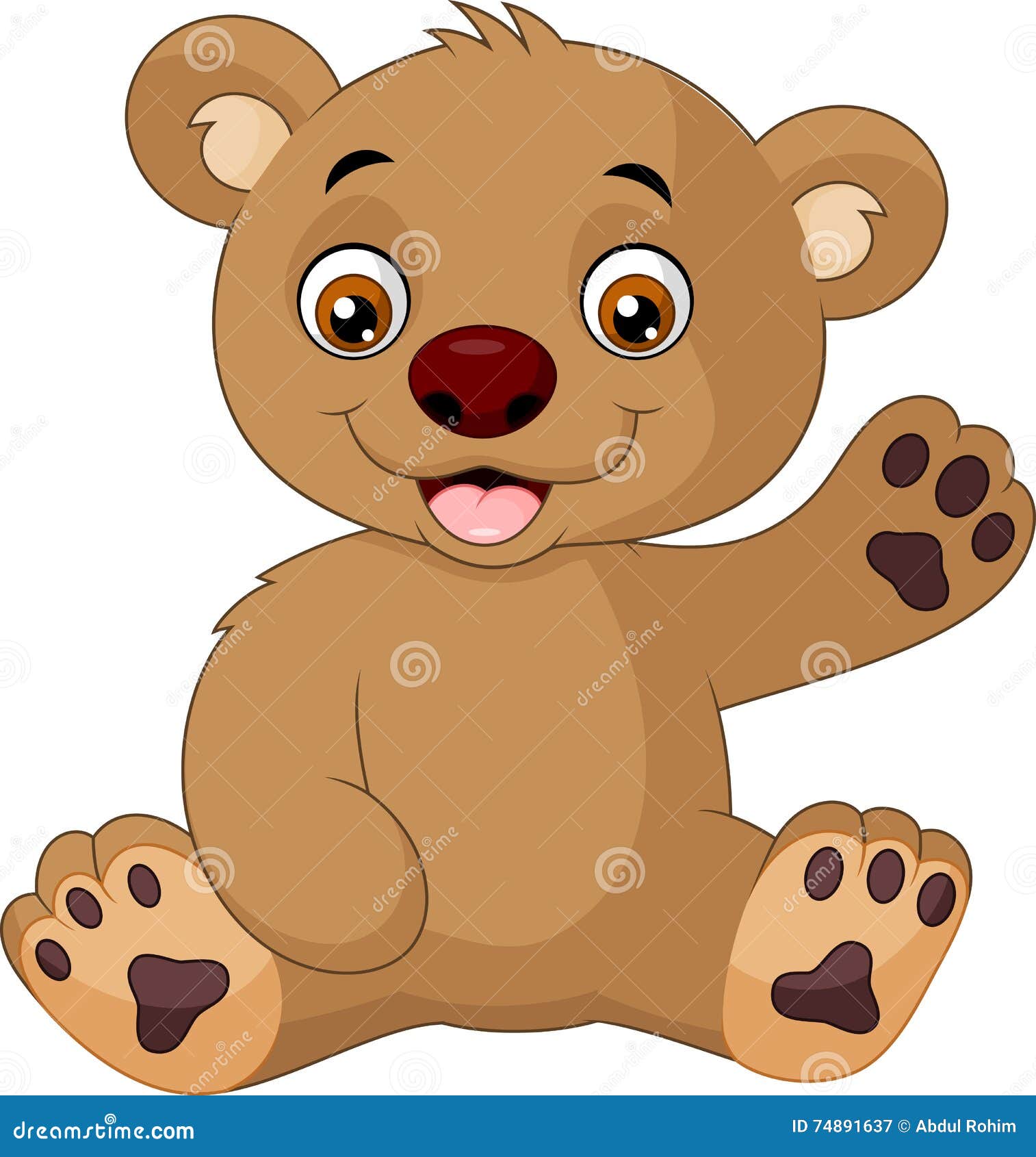 Cute baby bear cartoon stock vector. Illustration of mammal - 74891637