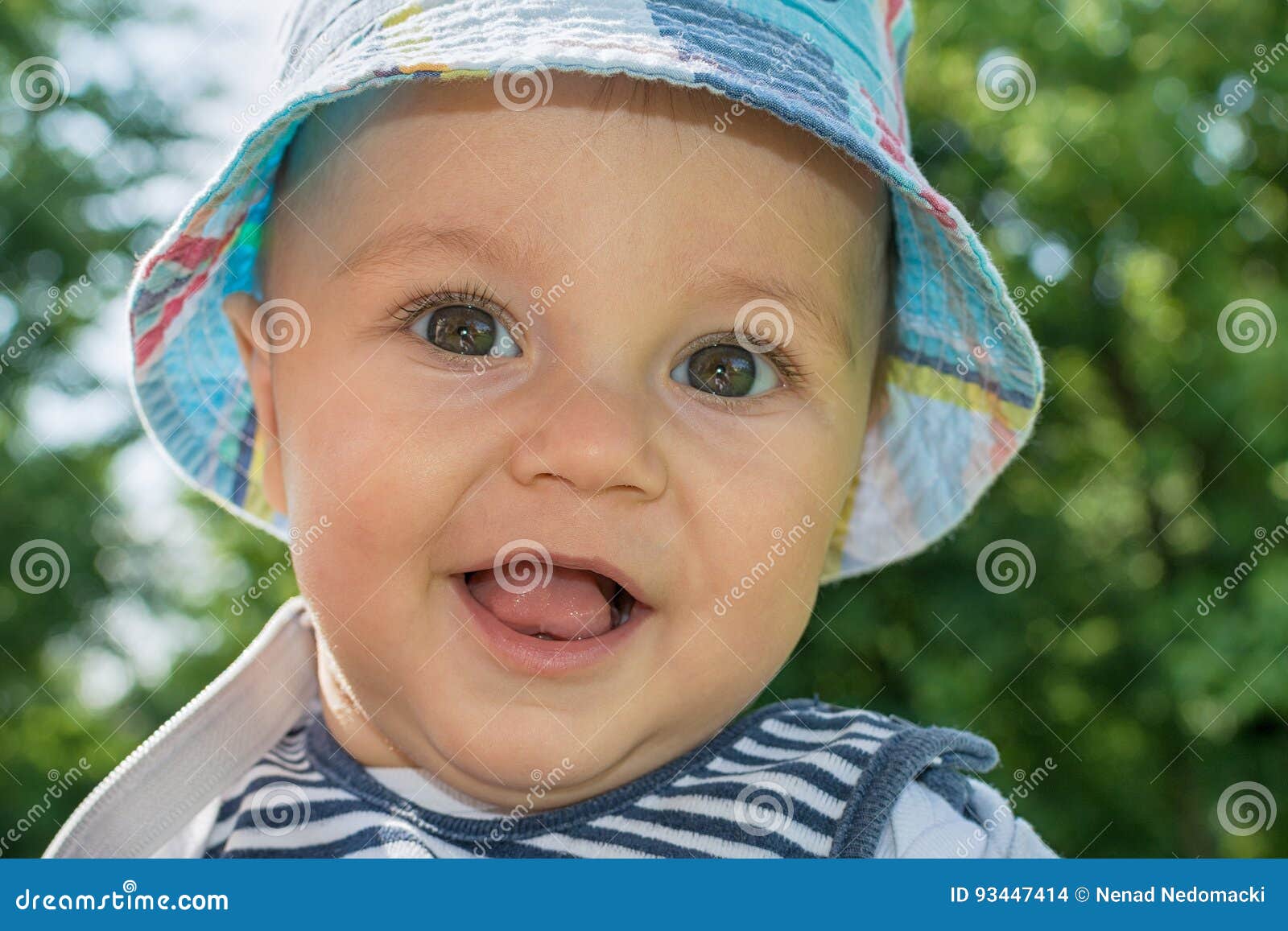 Cute baby boy with cap stock photo. Image of family, face - 93447414