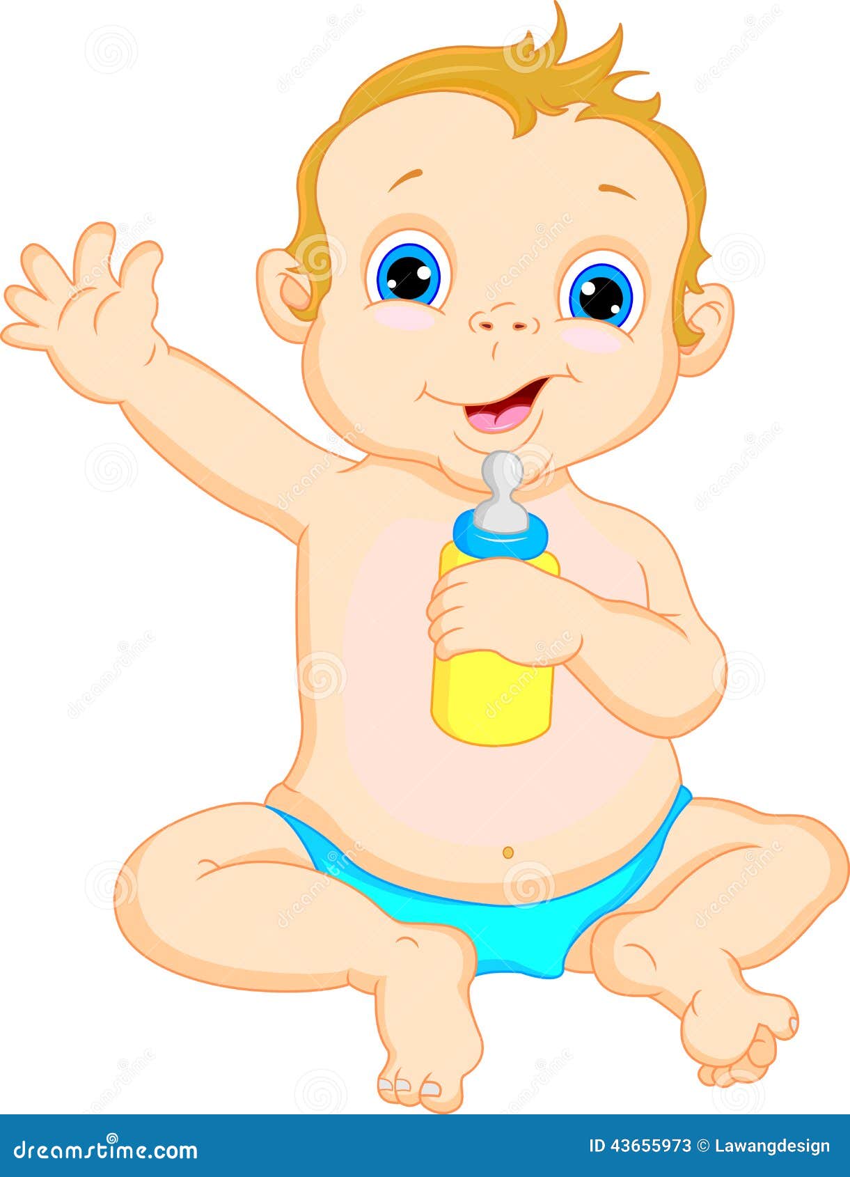 Cute baby boy cartoon stock vector. Illustration of diapers - 43655973