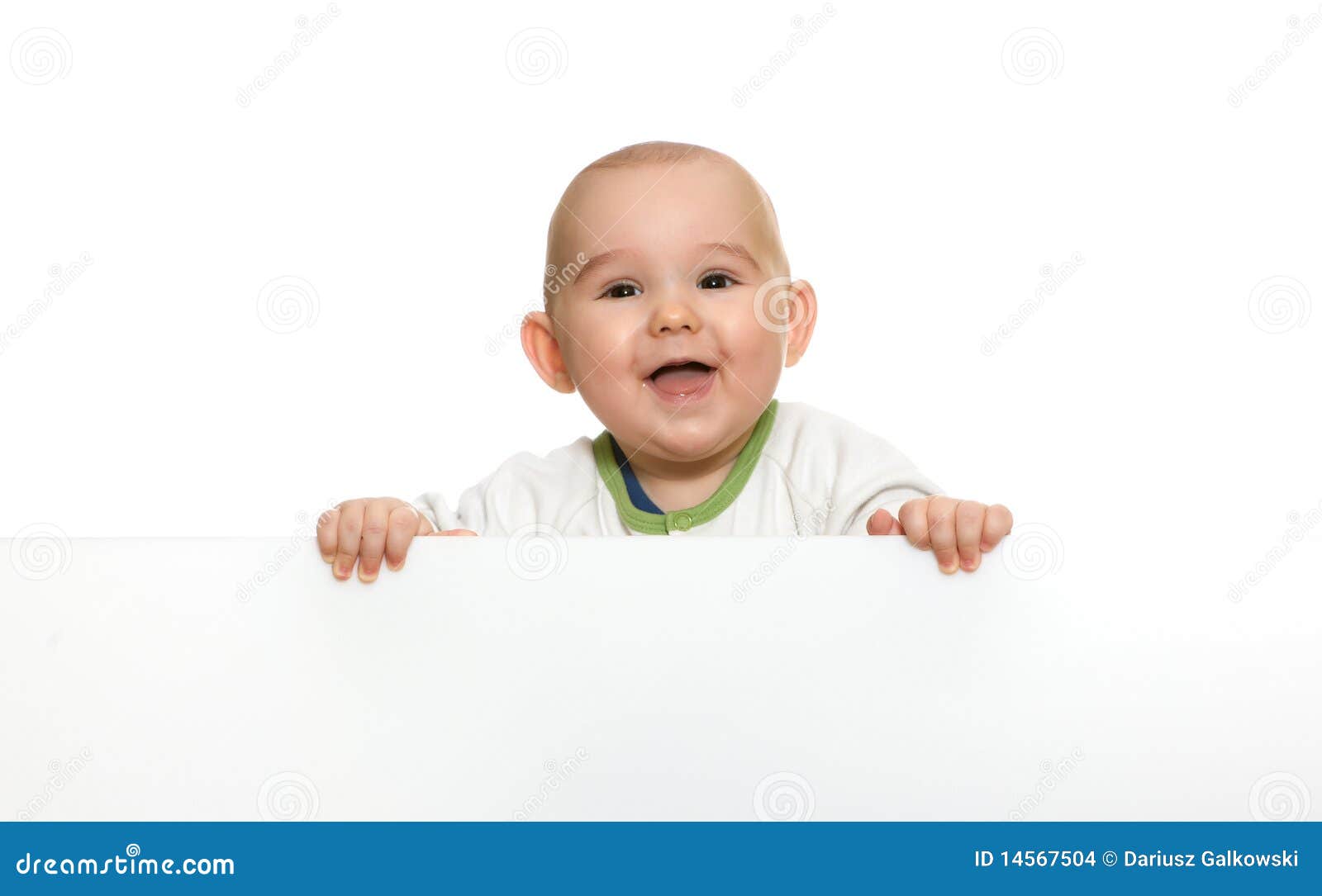 Cute Baby Boy Holding Empty Blank Board Stock Photo - Image of design ...