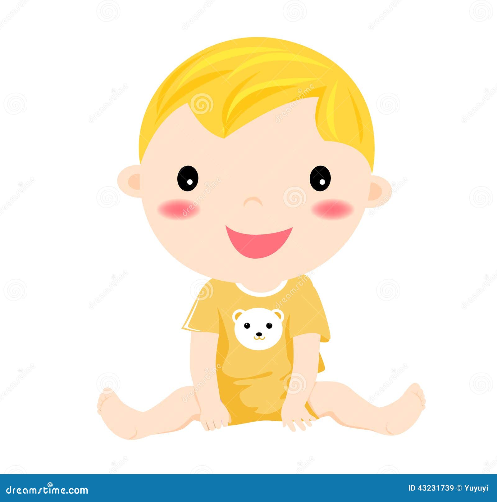 Cute baby boy stock vector. Illustration of clip, expressing - 43231739