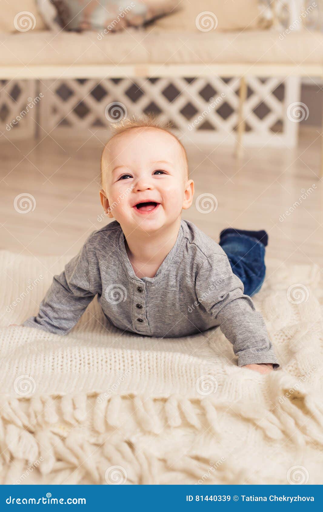 Cute baby boy laughing stock image. Image of laugh, attractive - 81440339