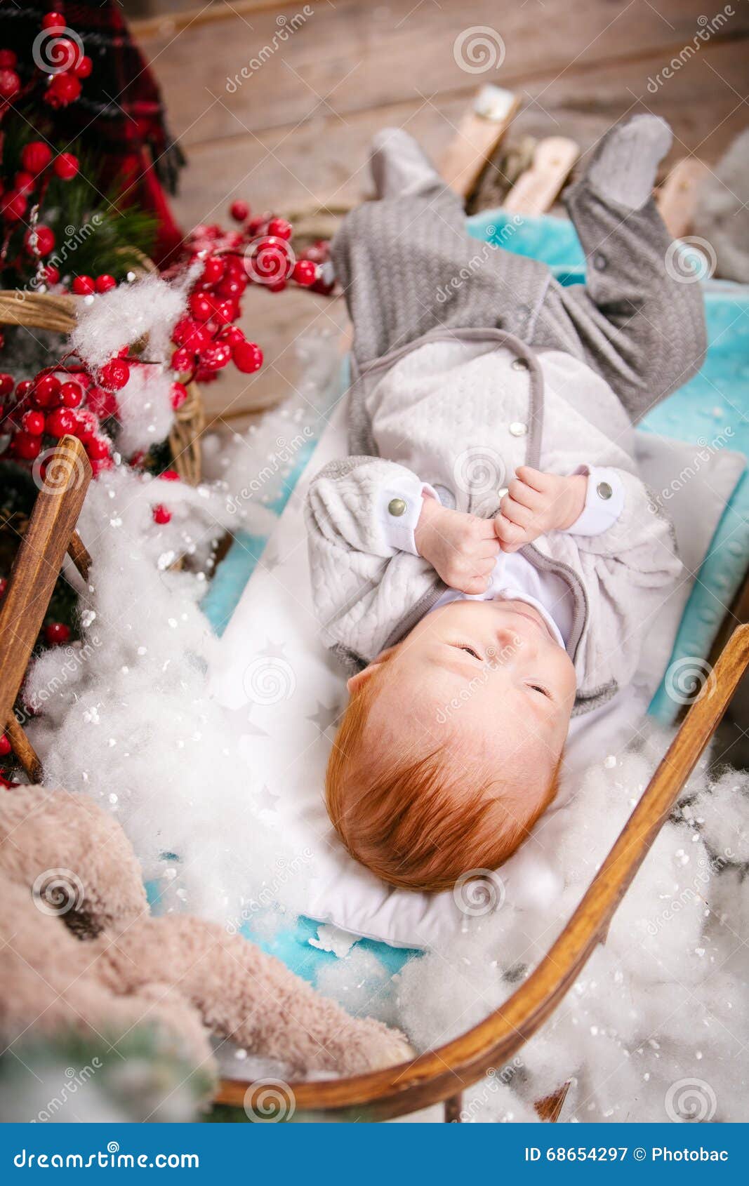 Cute Baby Boy Lying on a Sled Stock Image - Image of sled, infant: 68654297