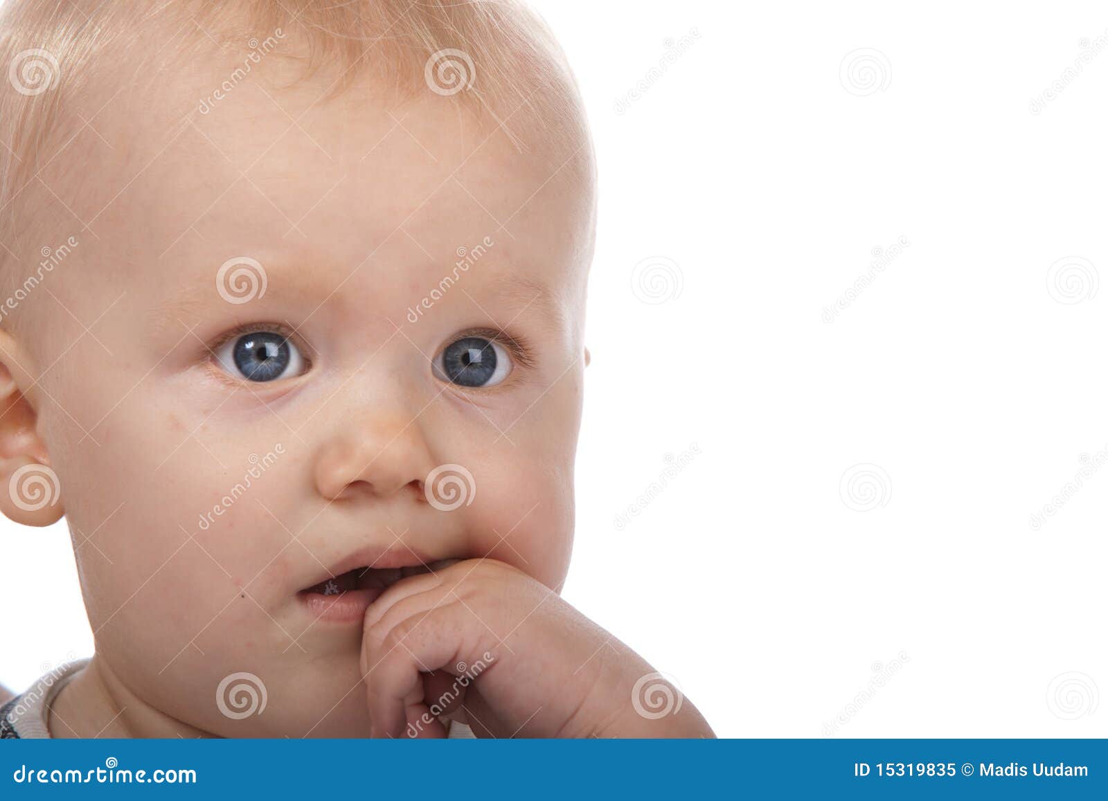 Cute Baby Boy Thinking stock image. Image of cool, face - 15319835