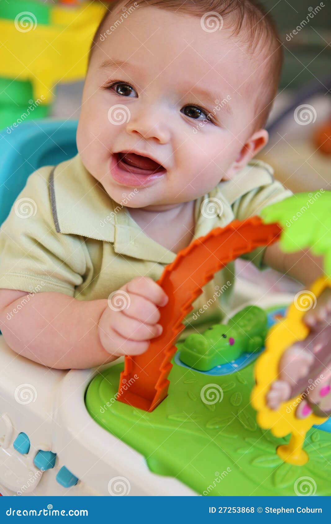 Cute Baby Boy with Toys stock photo. Image of baby, cheerful - 27253868