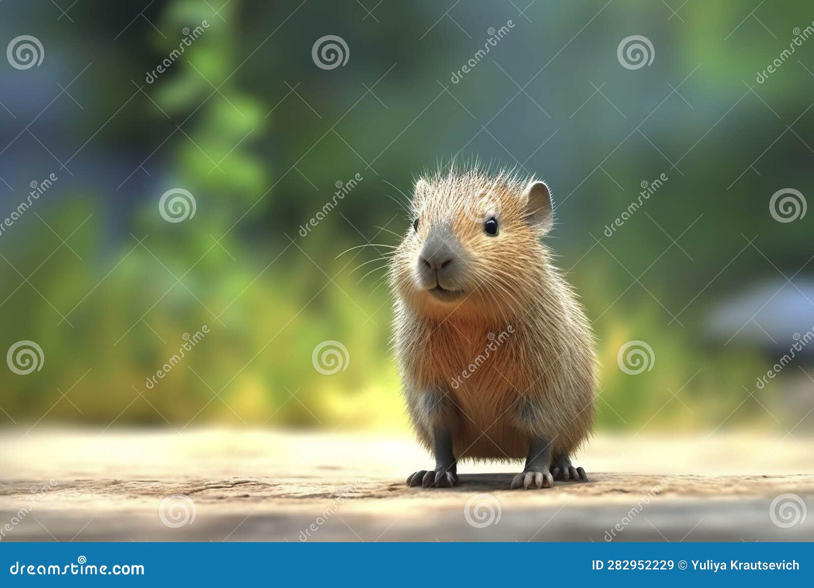Cute Baby Capybara. Generative AI Royalty-Free Cartoon | CartoonDealer ...