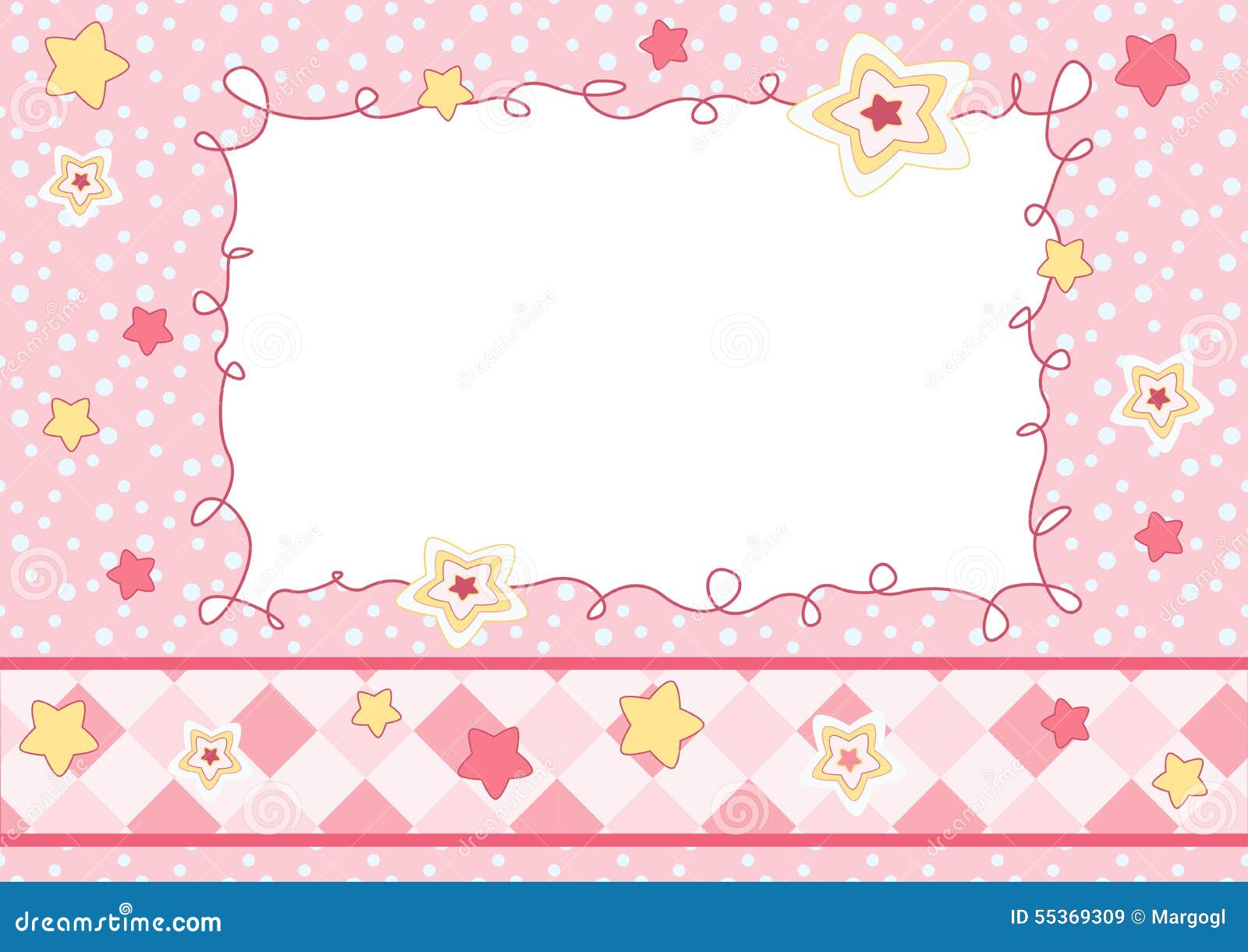Cute baby card stock vector. Illustration of border, crafts - 55369309
