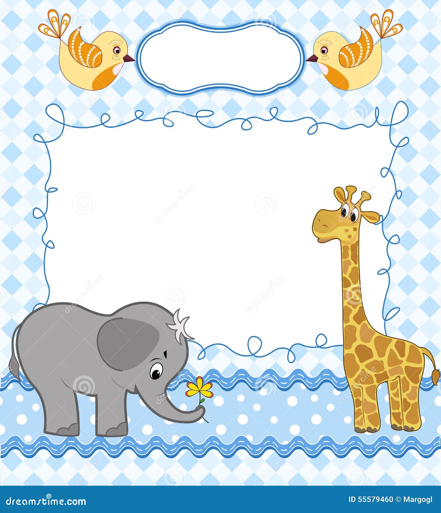 Cute baby card stock vector. Illustration of elements - 55579460