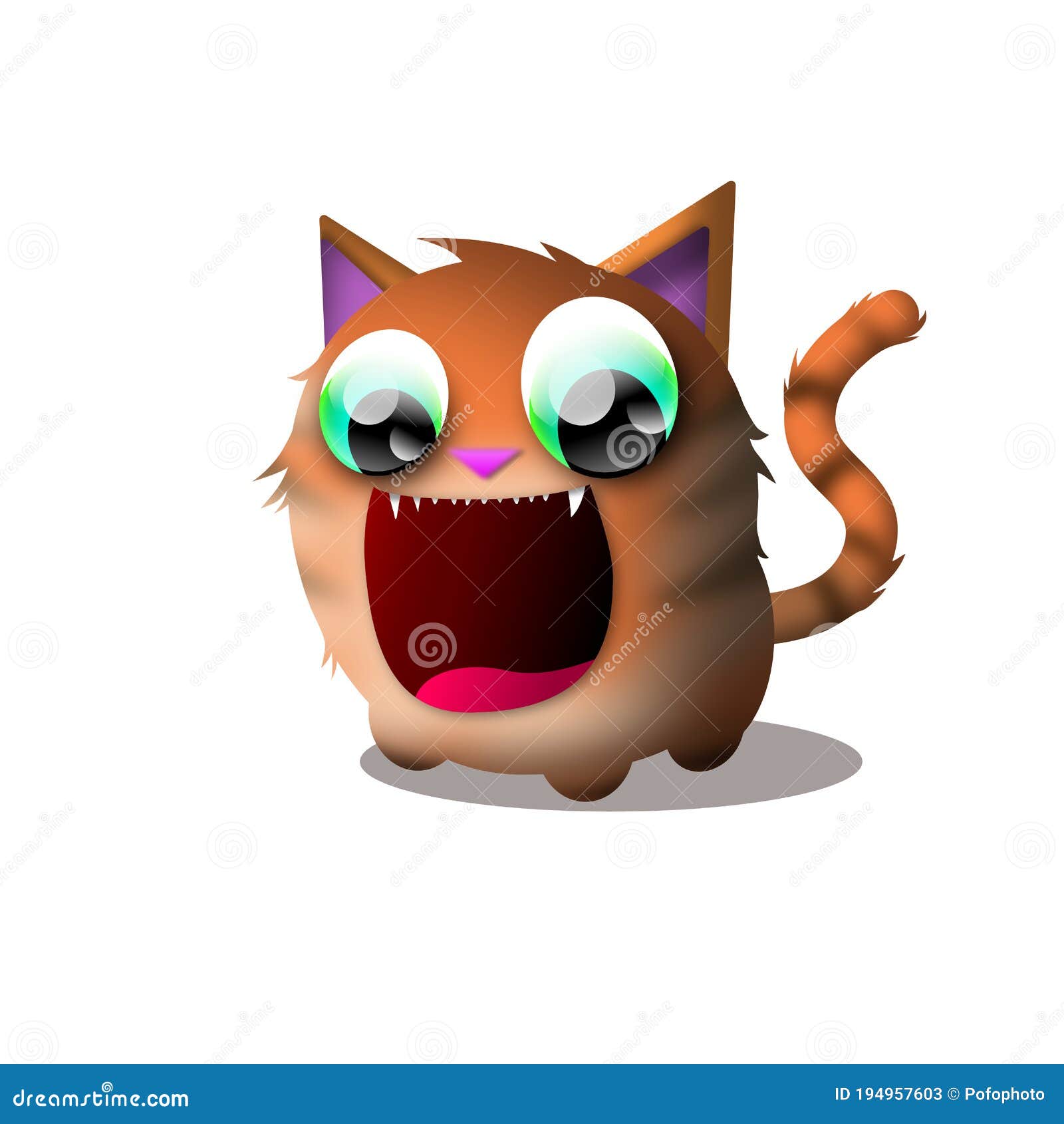 Cute baby cat illustration stock vector. Illustration of background ...