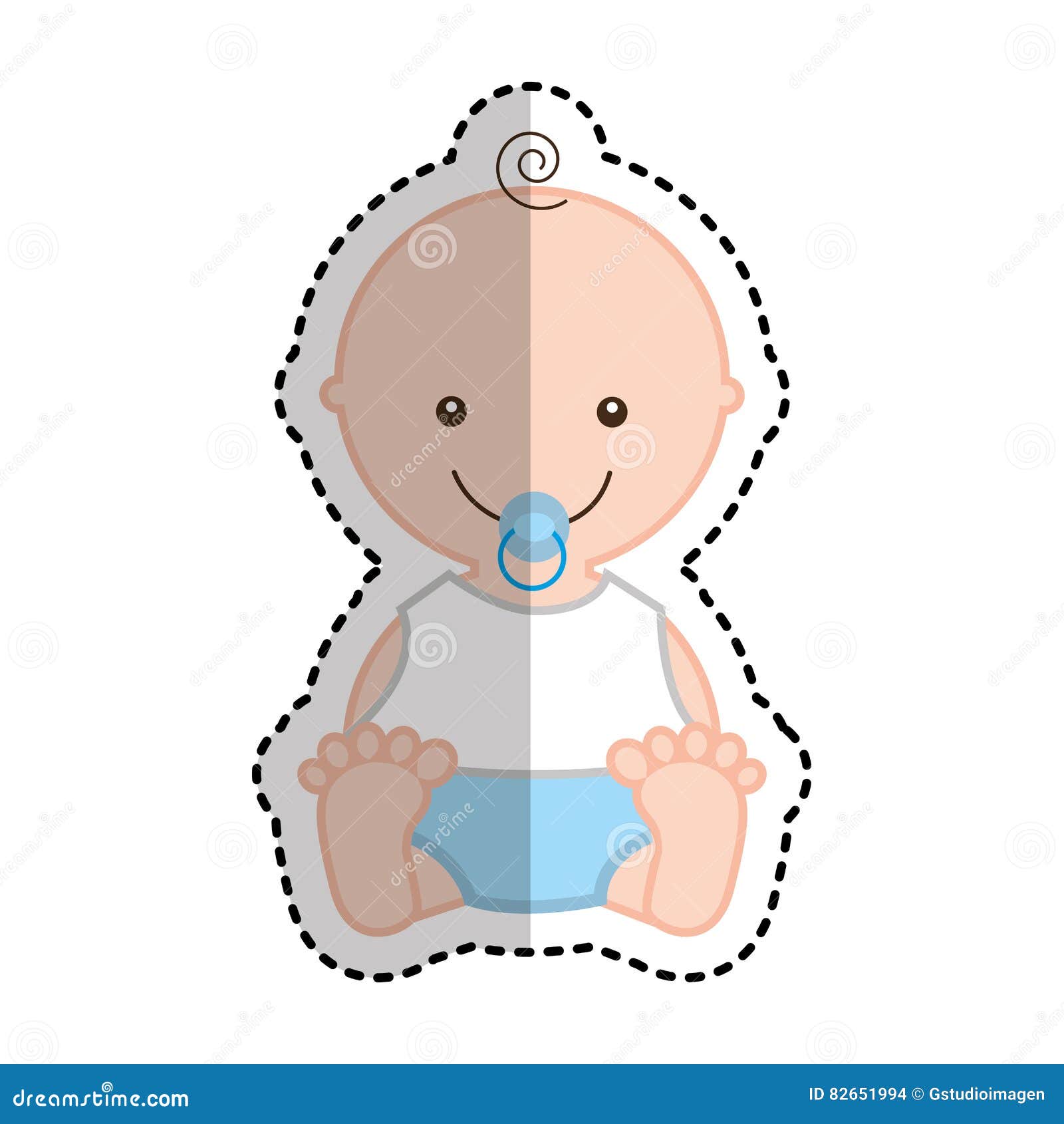 Cute baby character icon stock illustration. Illustration of baby ...
