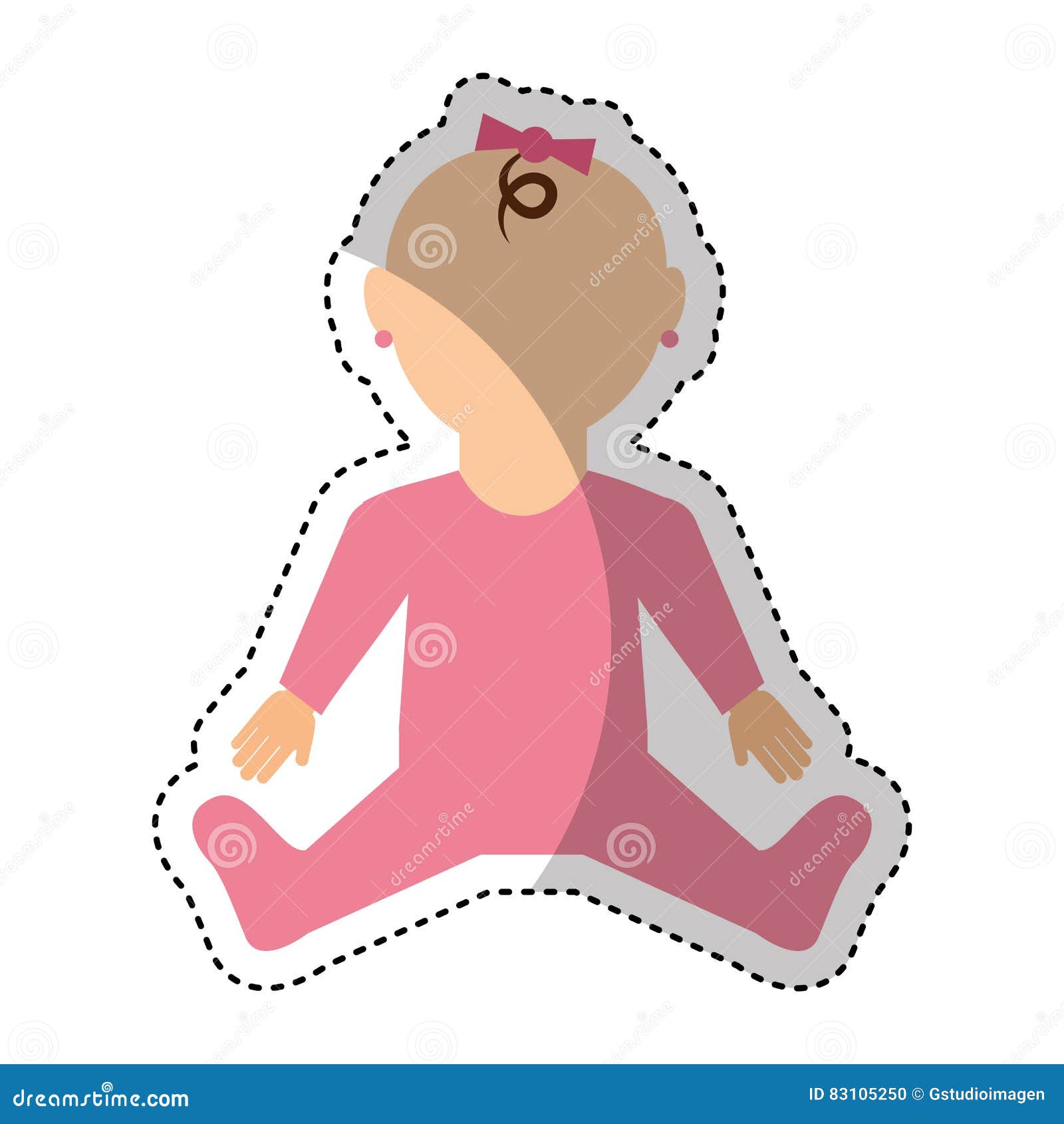 Cute baby character icon stock illustration. Illustration of character ...