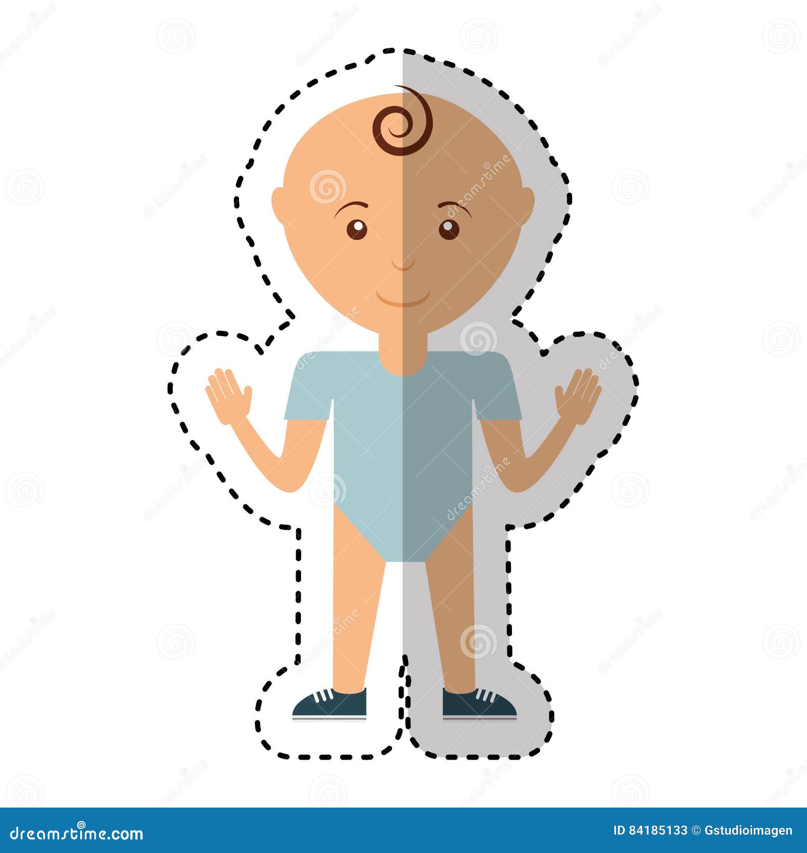 Cute baby character icon stock illustration. Illustration of young ...