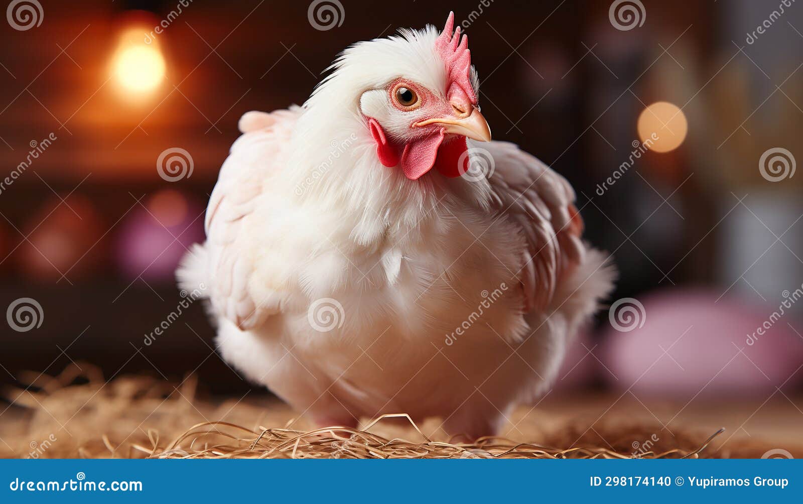 Cute Baby Chicken on Farm, Looking at Camera Generated by AI Stock ...