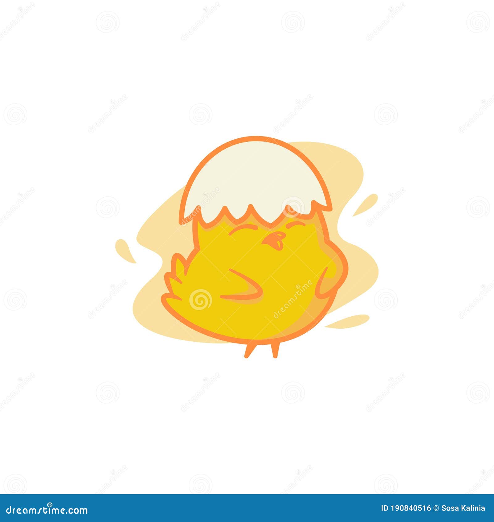 Cute baby chicken stock vector. Illustration of grow - 190840516