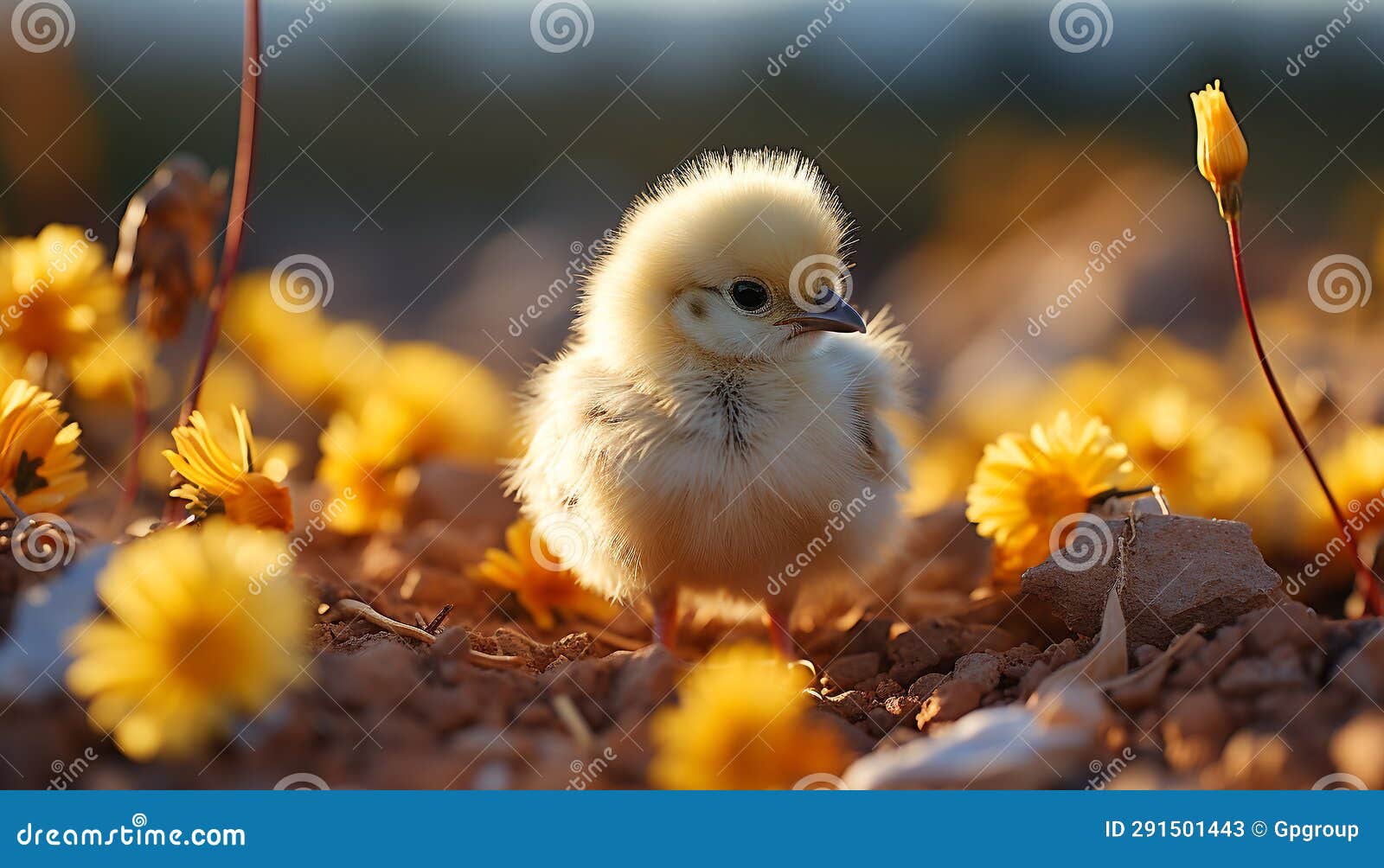 Cute Baby Chicken Hatching, Nature New Life in Spring Generated by AI ...