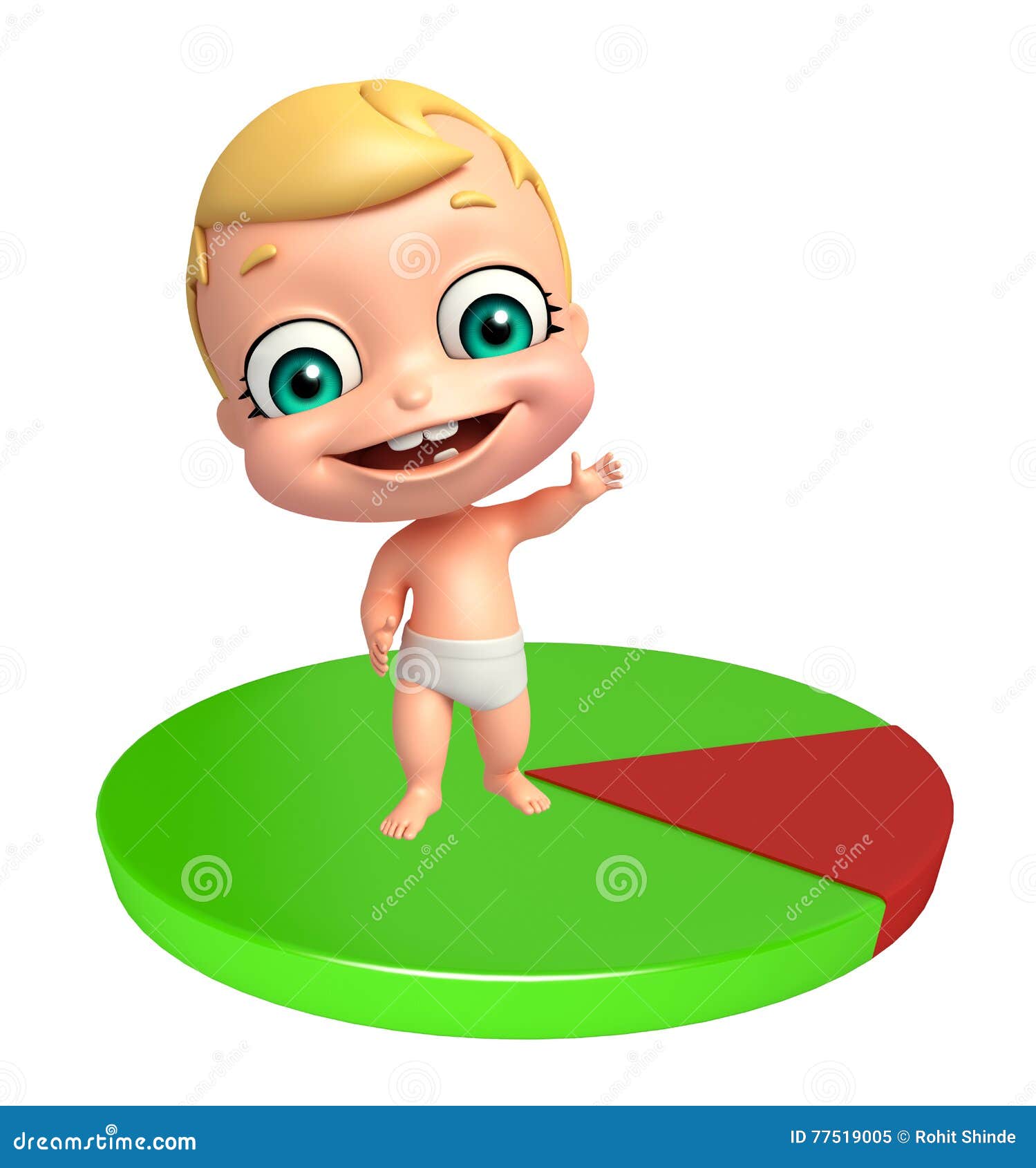 Cute baby with Circle sign stock illustration. Illustration of ...