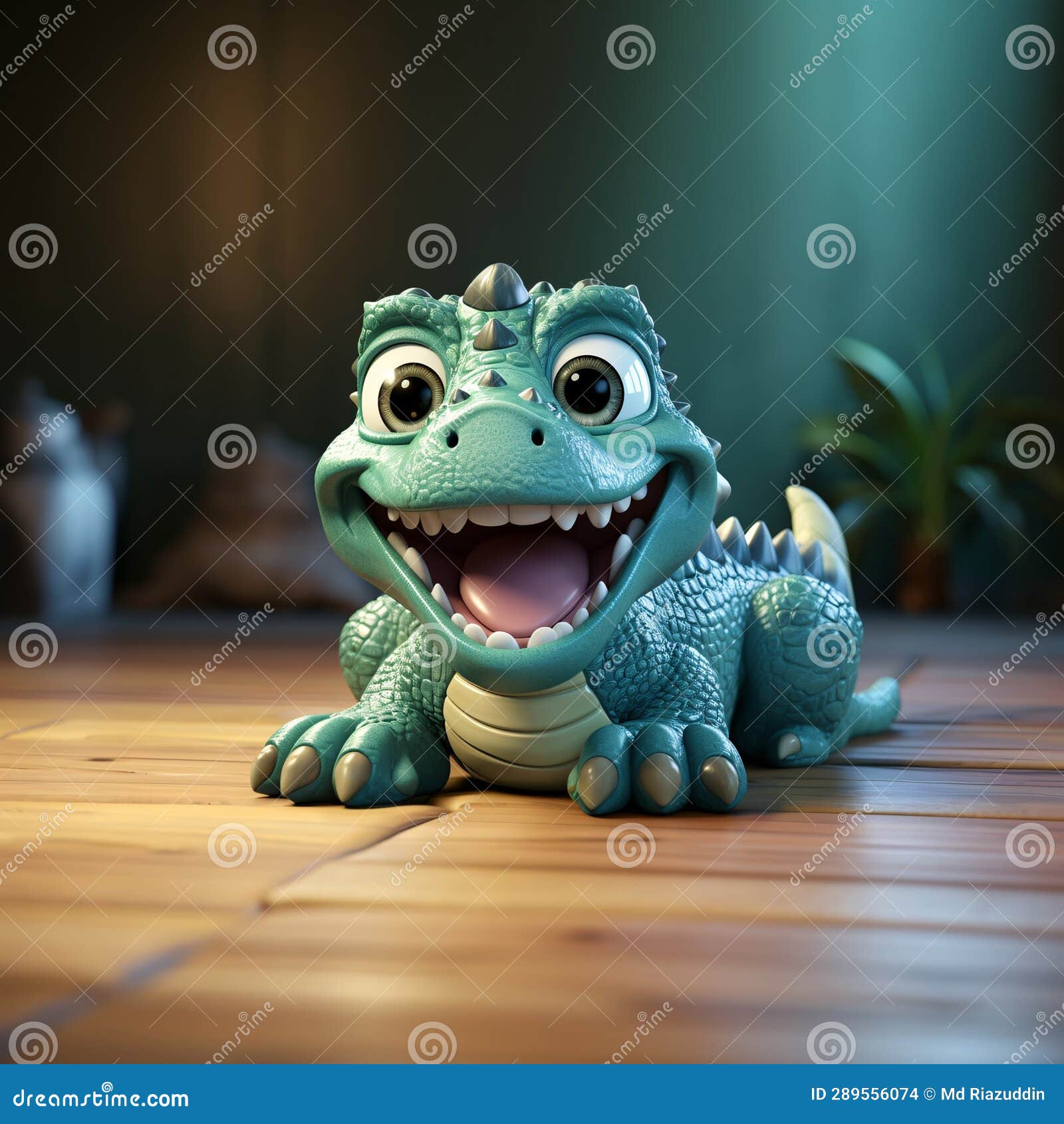Cute Baby Crocodile stock illustration. Illustration of statue - 289556074