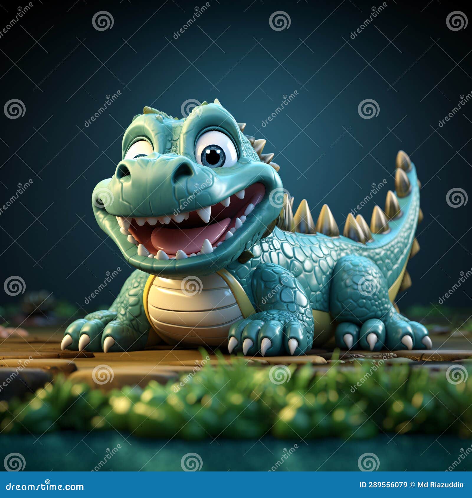Cute Baby Crocodile stock illustration. Illustration of green - 289556079
