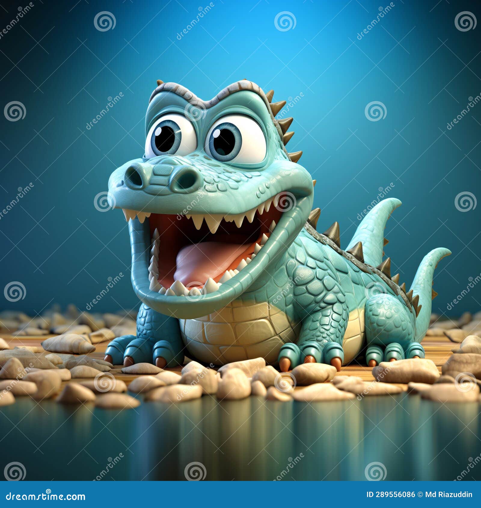 Cute Baby Crocodile stock illustration. Illustration of comics - 289556086