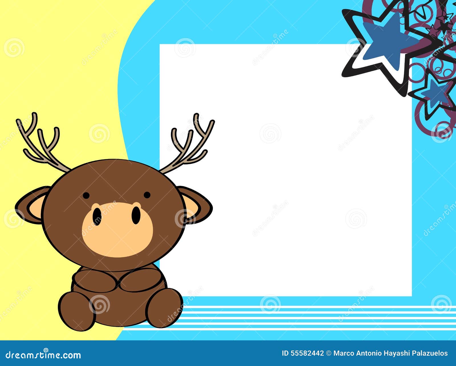 Cute Baby Deer Background Frame Stock Vector - Illustration of animal ...