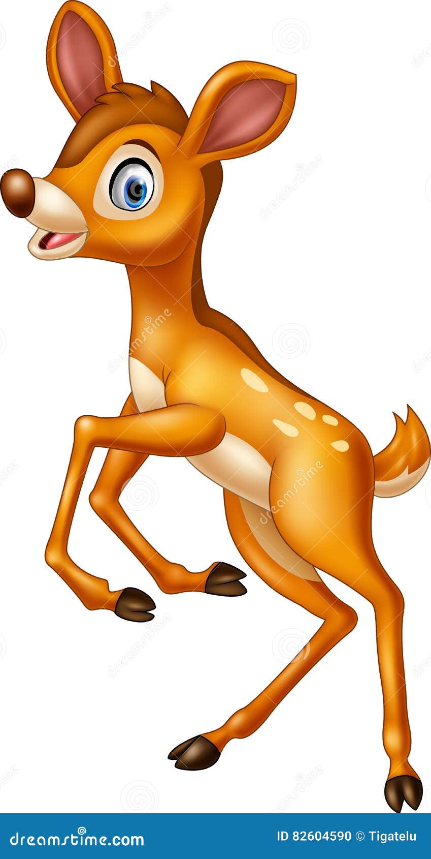 Cute baby deer cartoon stock vector. Illustration of cheerful - 82604590
