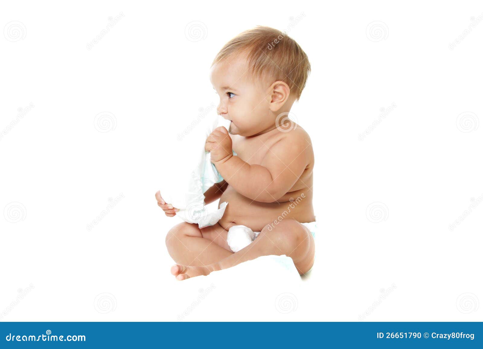 Cute baby with diapers stock photo. Image of care, playful - 26651790