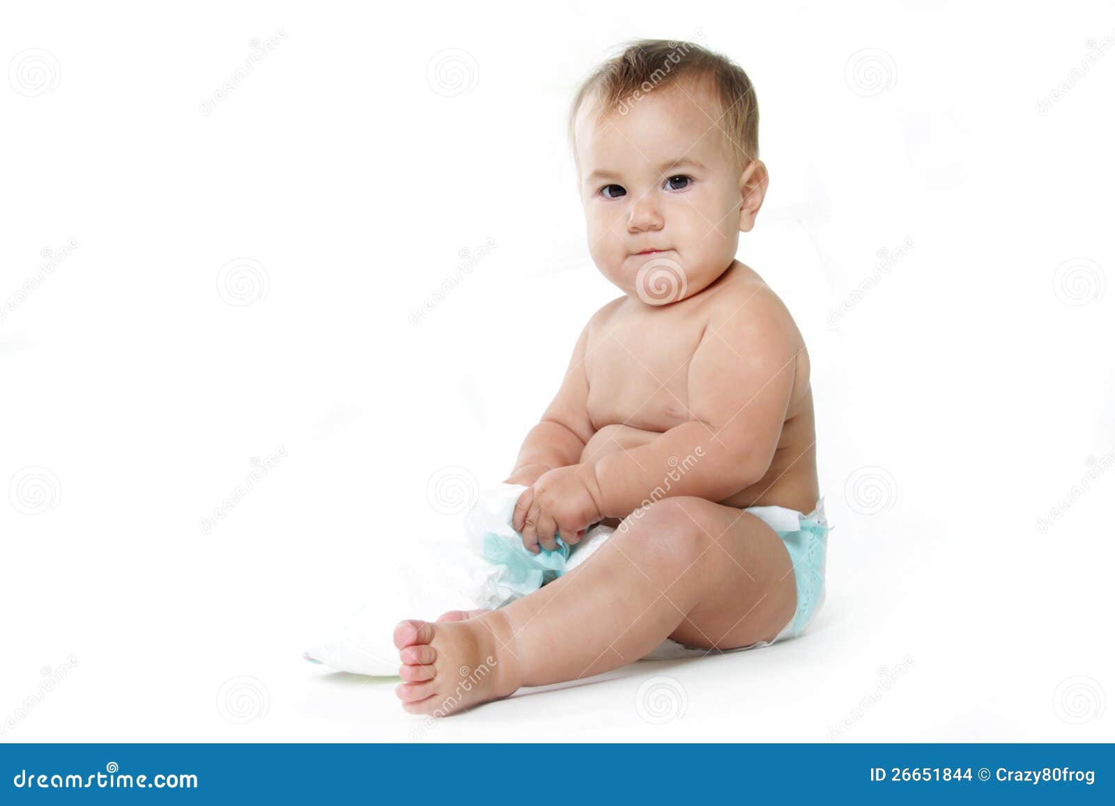 Cute baby with diapers stock photo. Image of cute, happy - 26651844