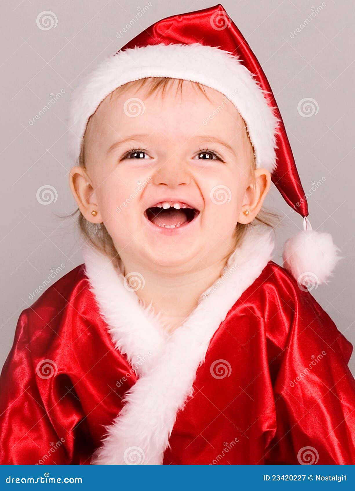 Cute Baby Dressed As Santa Claus Stock Image - Image of elementary ...