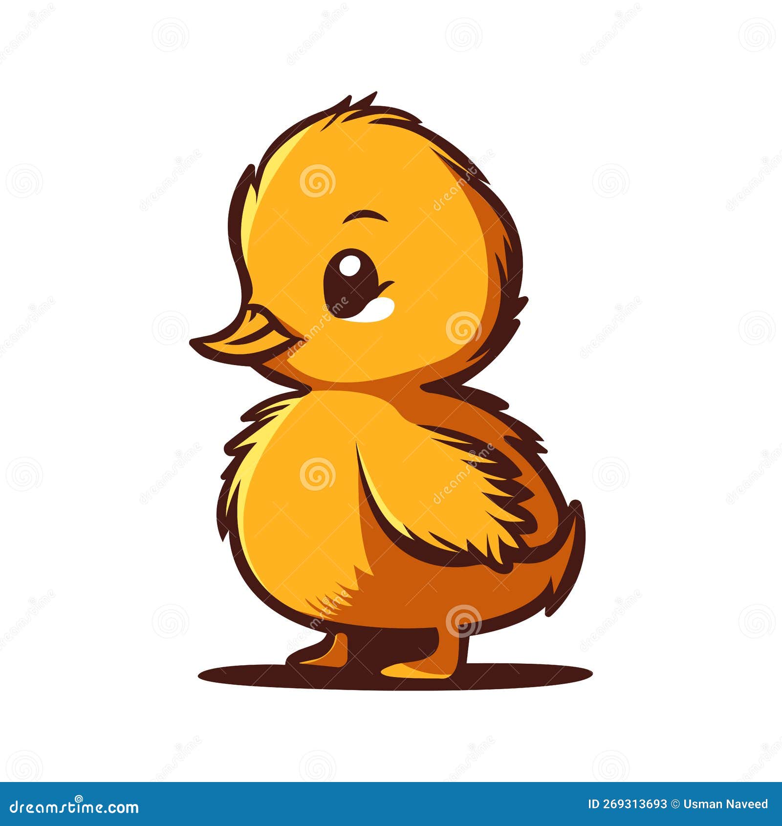 Cute Little Duck Mascot Cartoon Vector Illustration Stock Vector ...