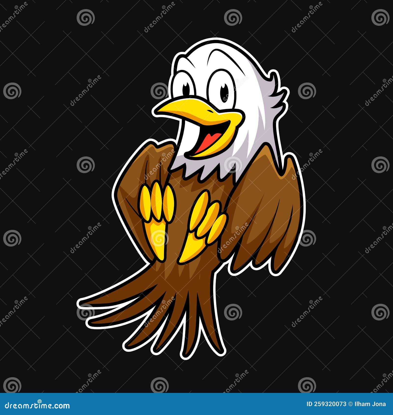 Cute Baby Eagle Funny Illustration Stock Vector - Illustration of child ...