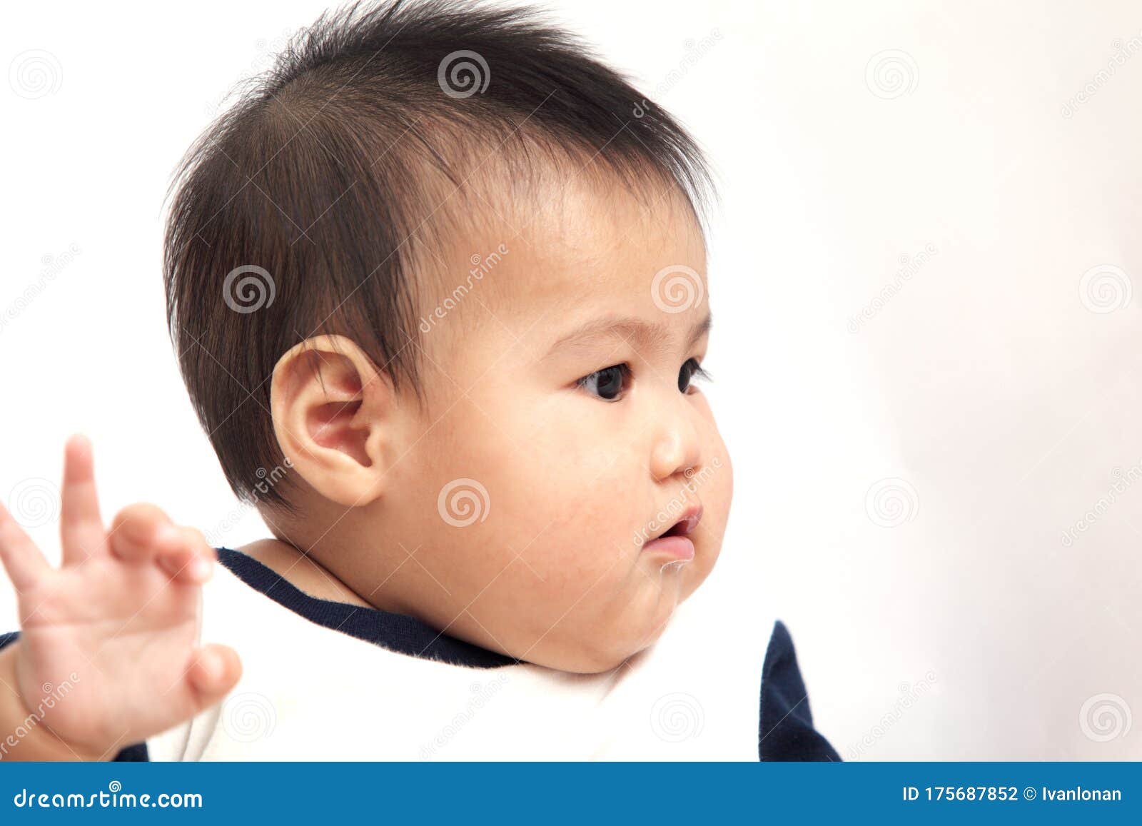 Cute Baby Expression Isolated with White Stock Photo - Image of action ...