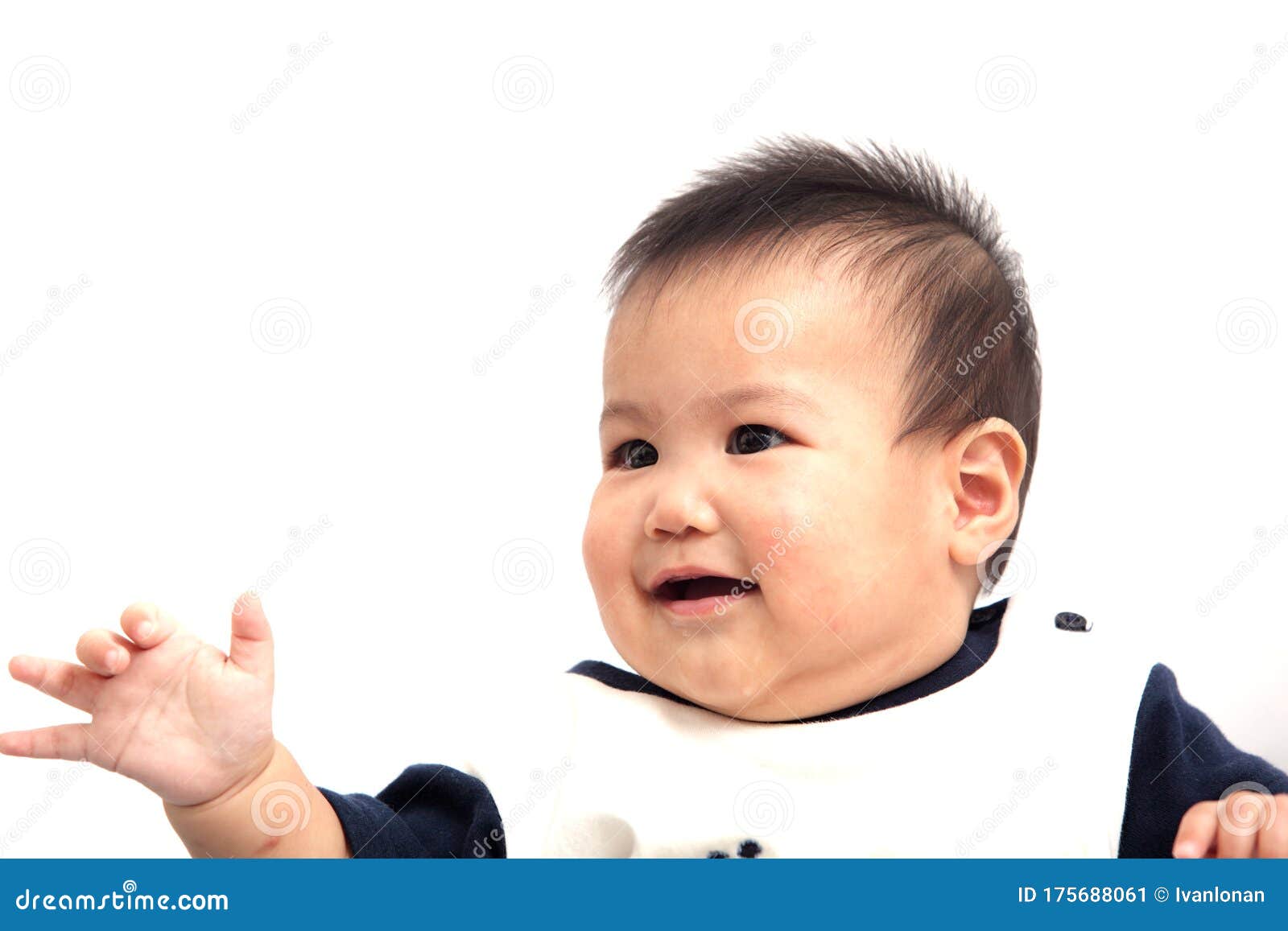 Cute Baby Expression Isolated with White Stock Image - Image of child ...