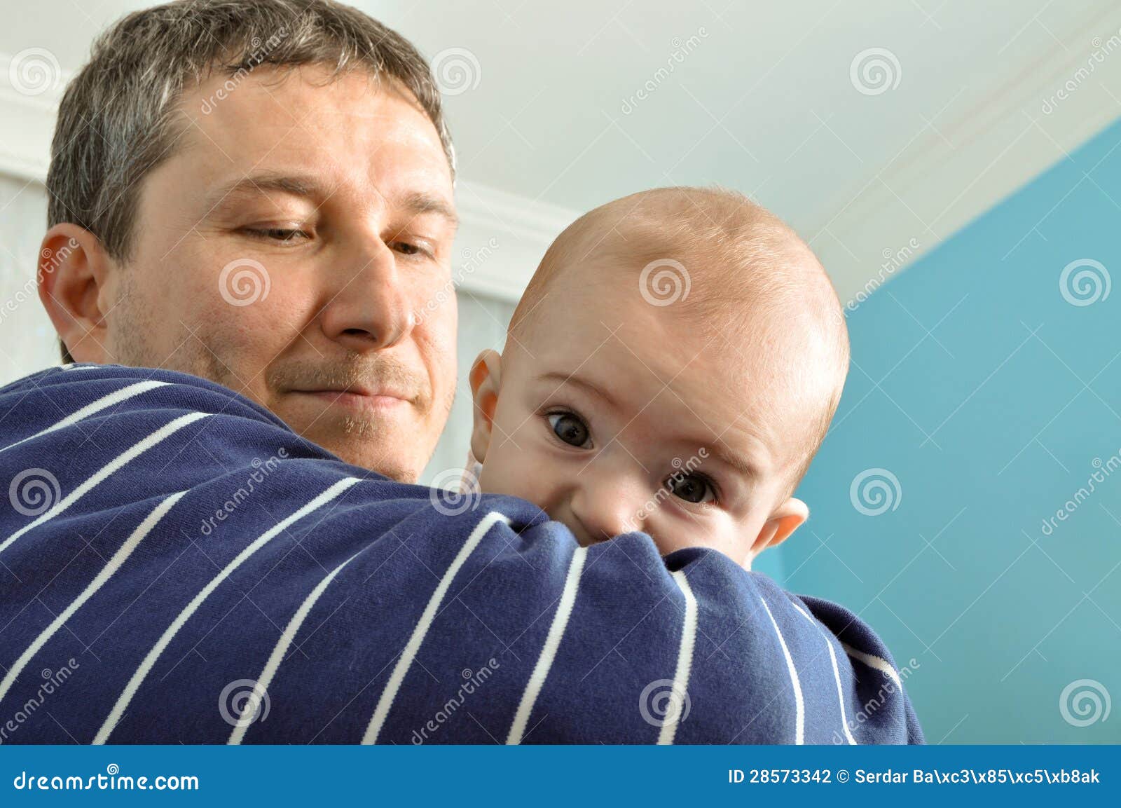 Cute baby and father stock photo. Image of friends, glad - 28573342