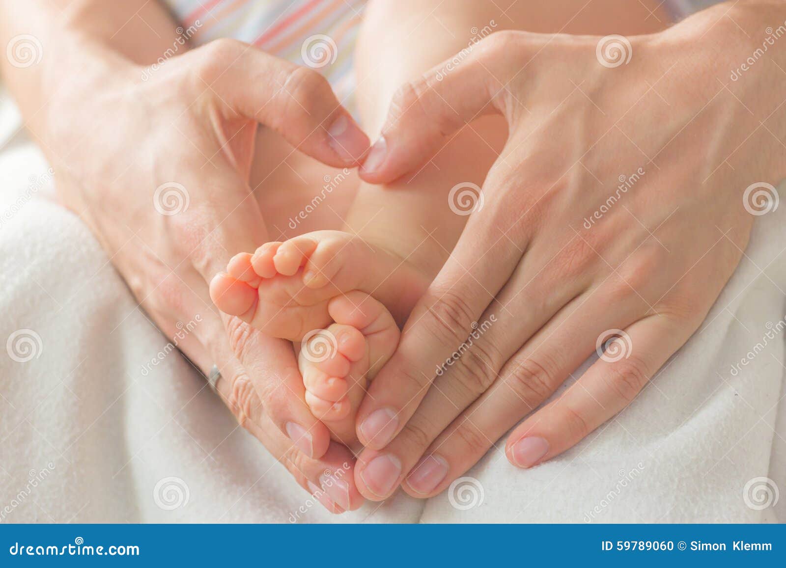 Cute baby feet stock photo. Image of dads, family, child - 59789060