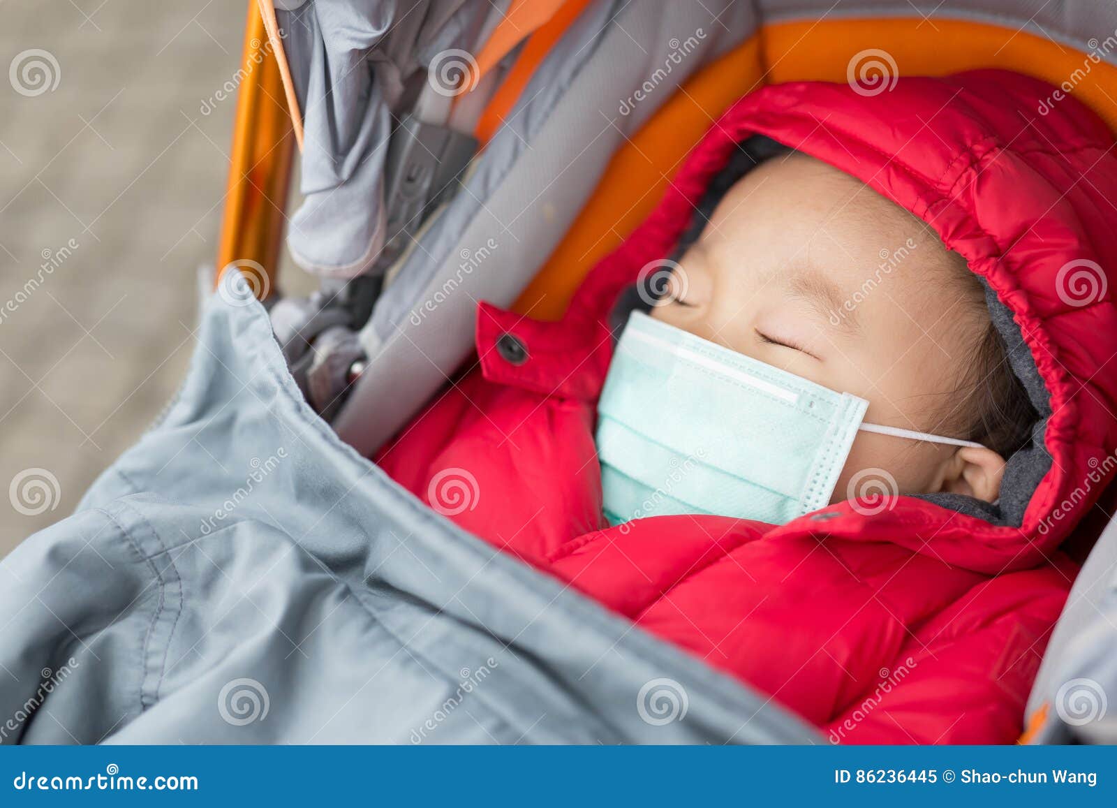 Cute baby get cold stock image. Image of clothes, season - 86236445