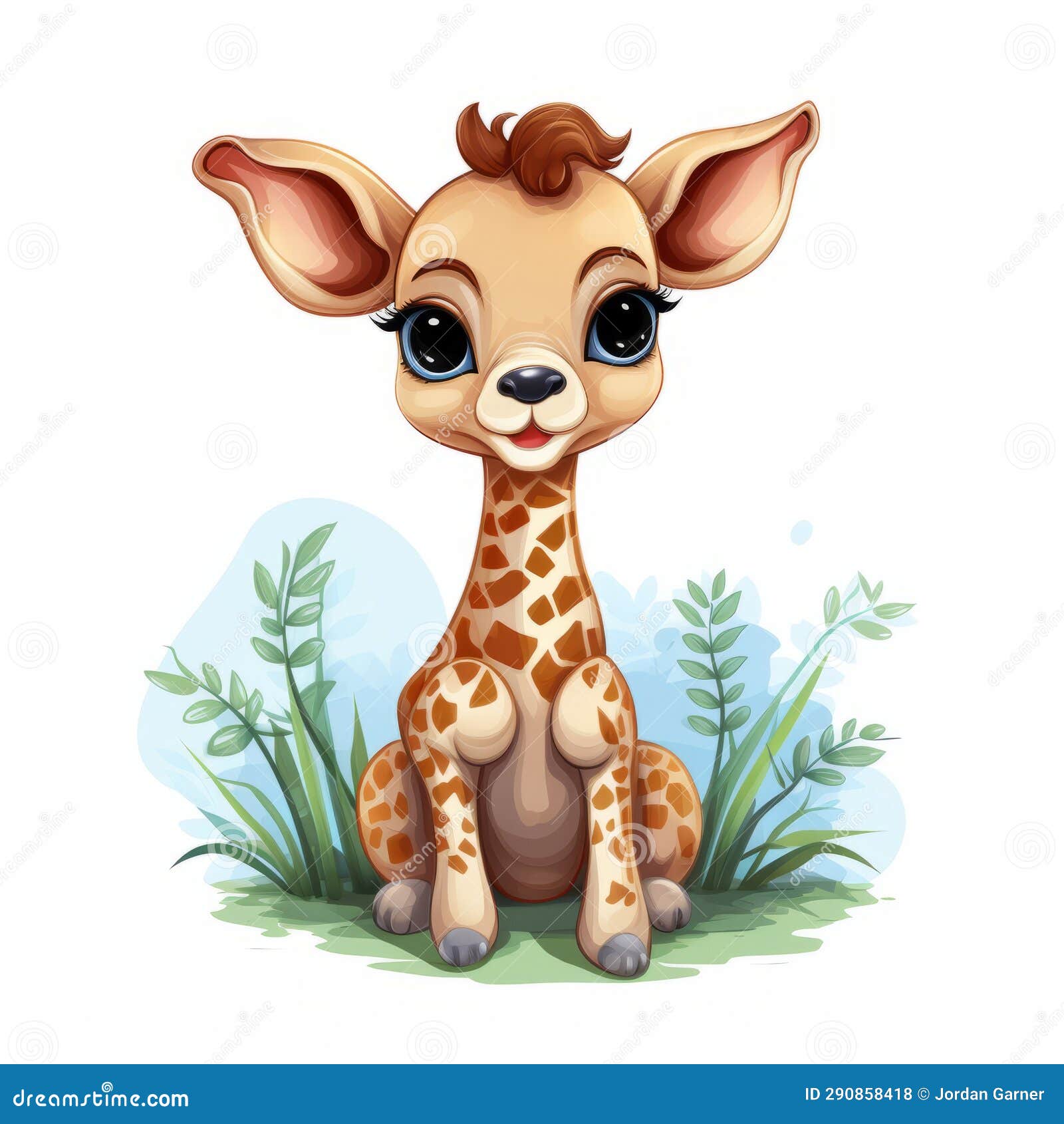 Cute Baby Giraffe Drawing