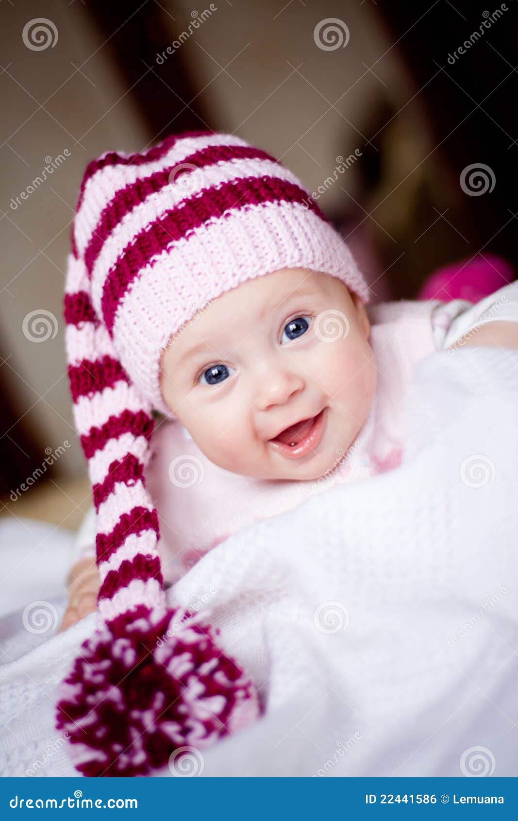 Purple Fallen Baby Blue Hat