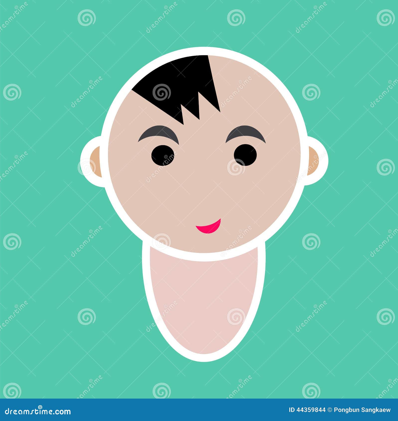 Cute baby icon stock illustration. Illustration of diaper - 44359844