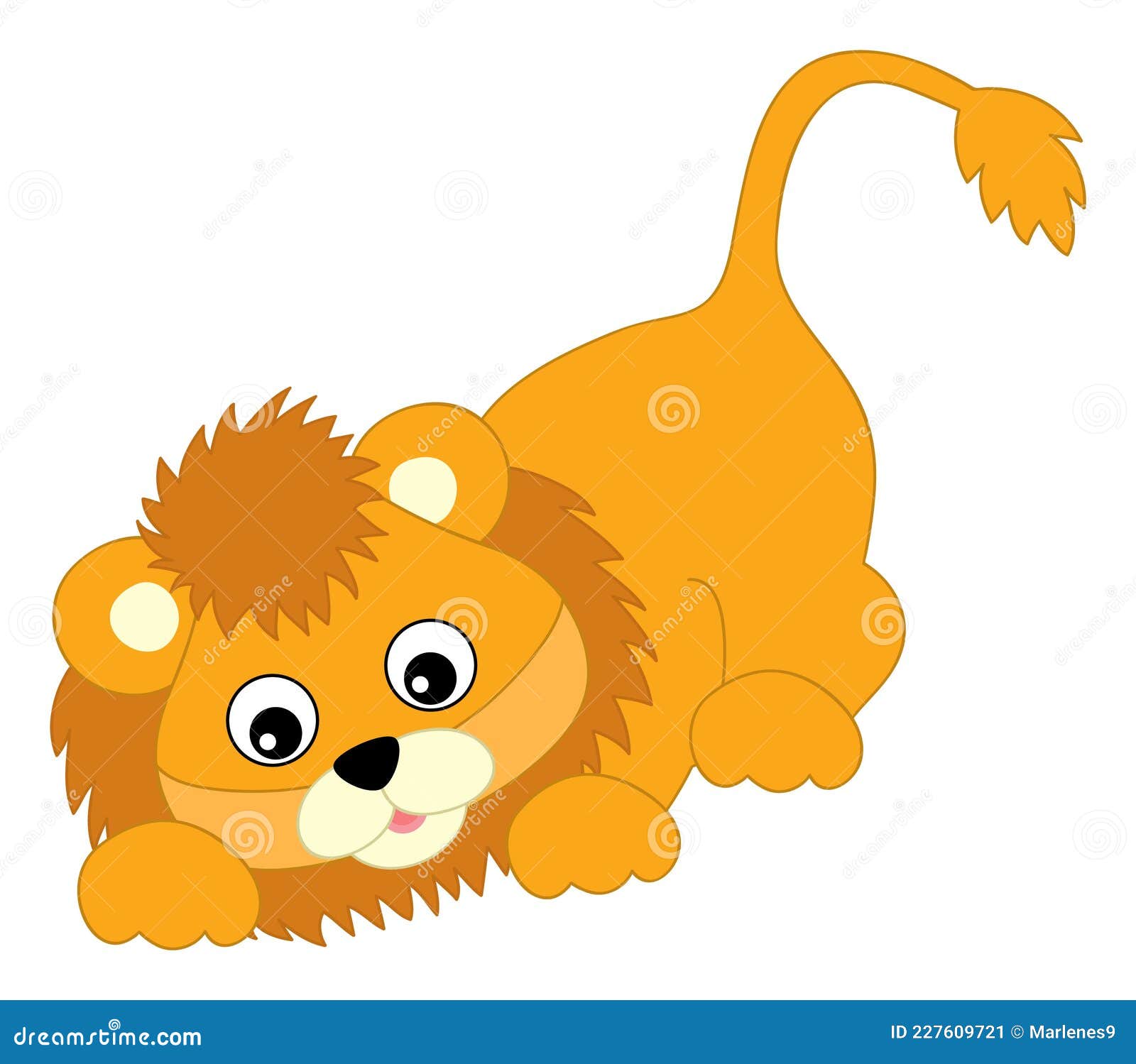 Sneaking Lion Animal And Japanese Oriental Temple Towers Royalty-Free ...